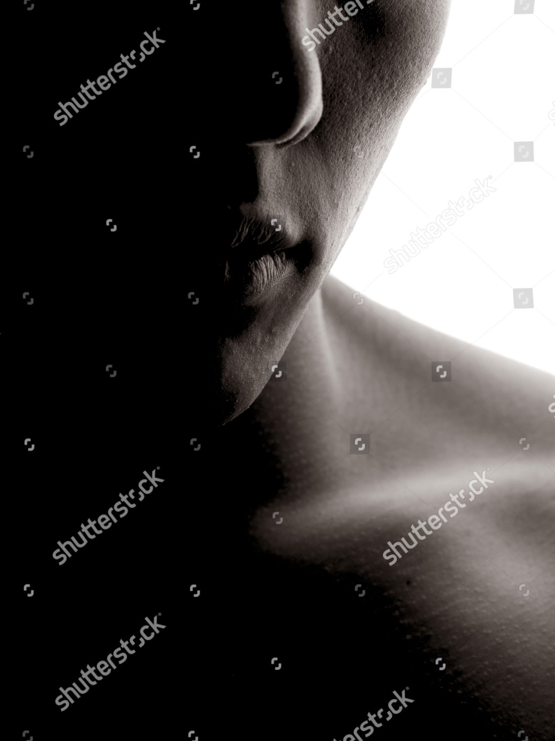 Model Released Man Muscular Chin Silhouette Editorial Stock Photo ...