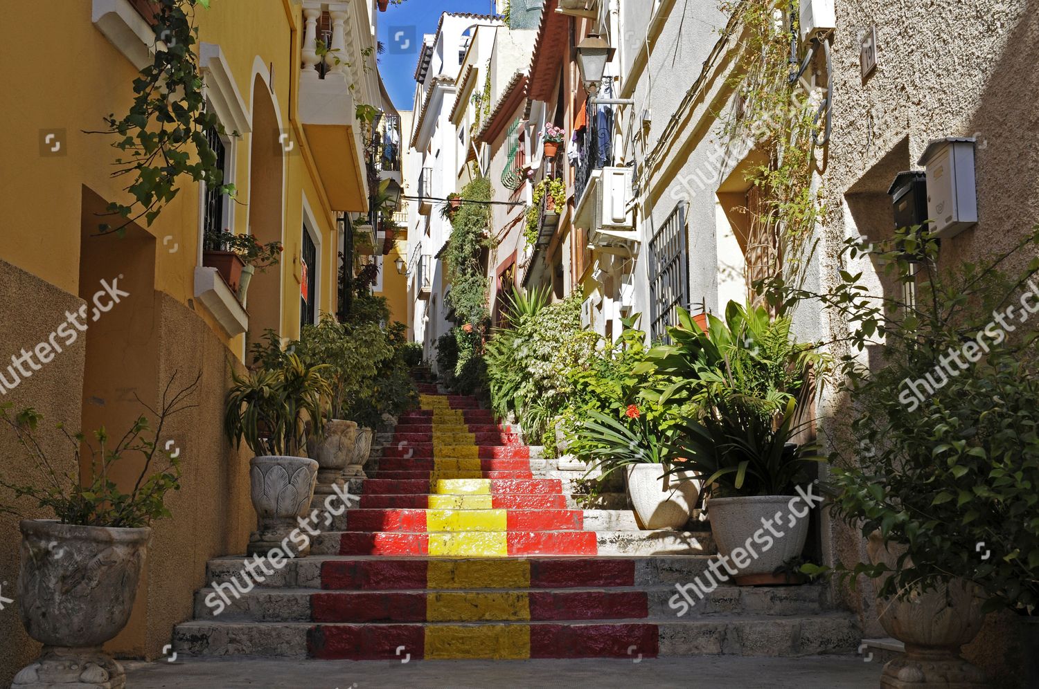 Steps Painted Spanish National Colours Historic Editorial Stock Photo ...