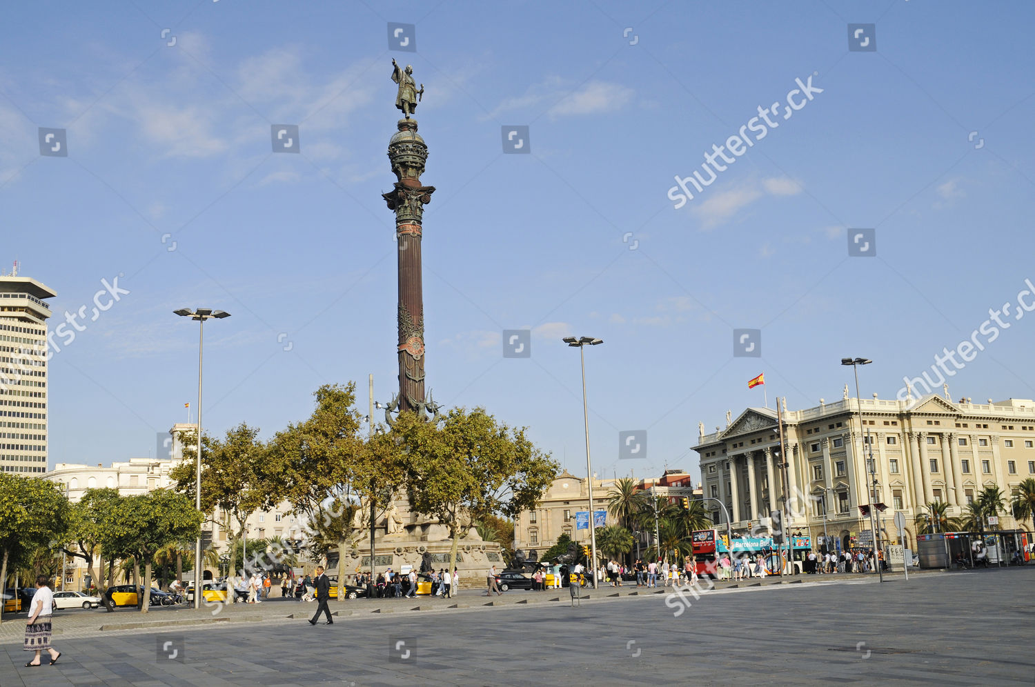 Monument Colom Columbus Monument Port Authority Editorial Stock Photo ...