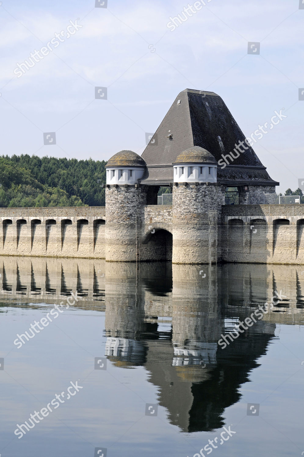 Dam Tower Barrier Wall Moehne Reservoir Editorial Stock Photo - Stock ...