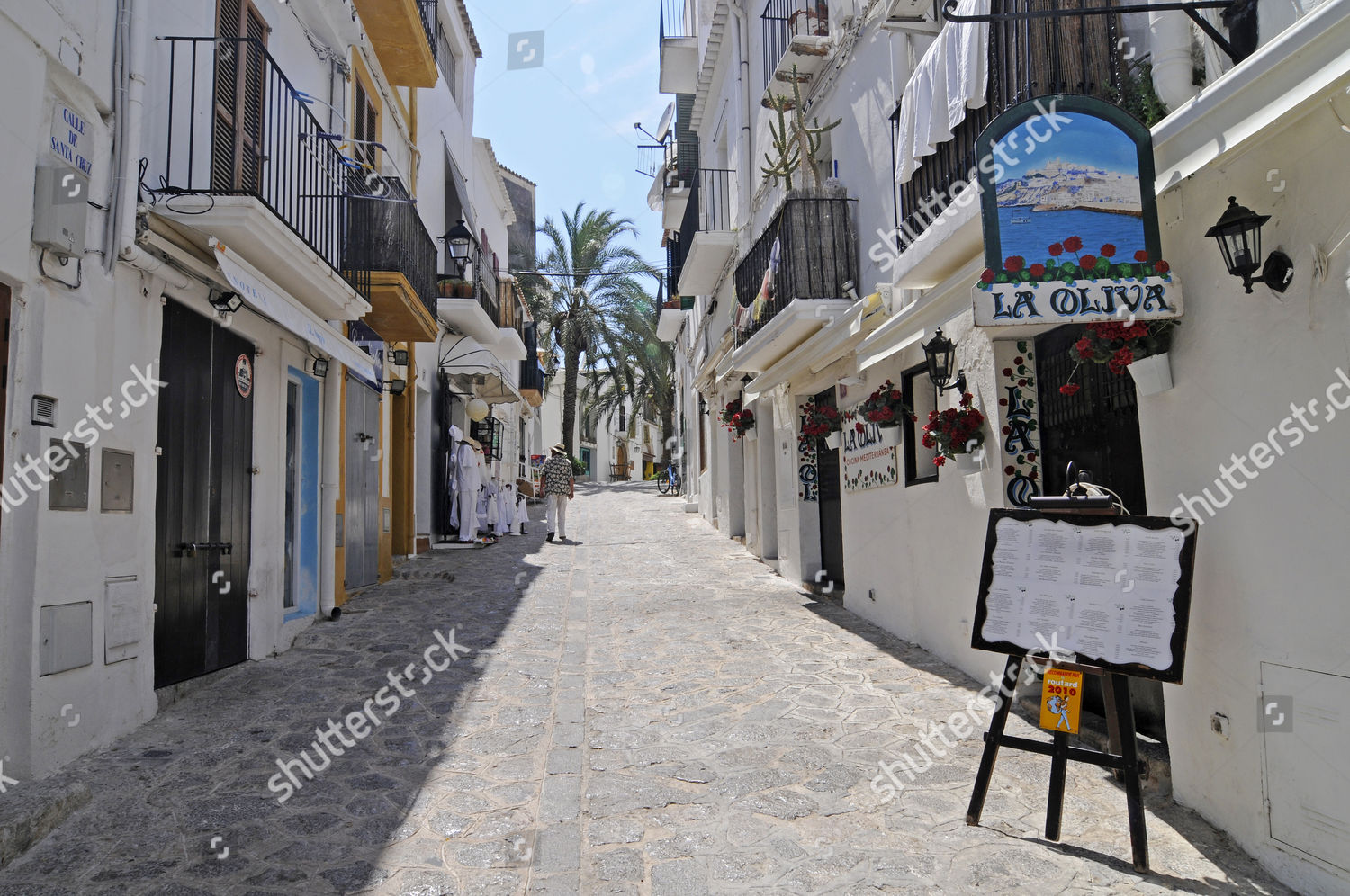 Restaurant Alleyway Dalt Vila Historic District Editorial Stock Photo ...