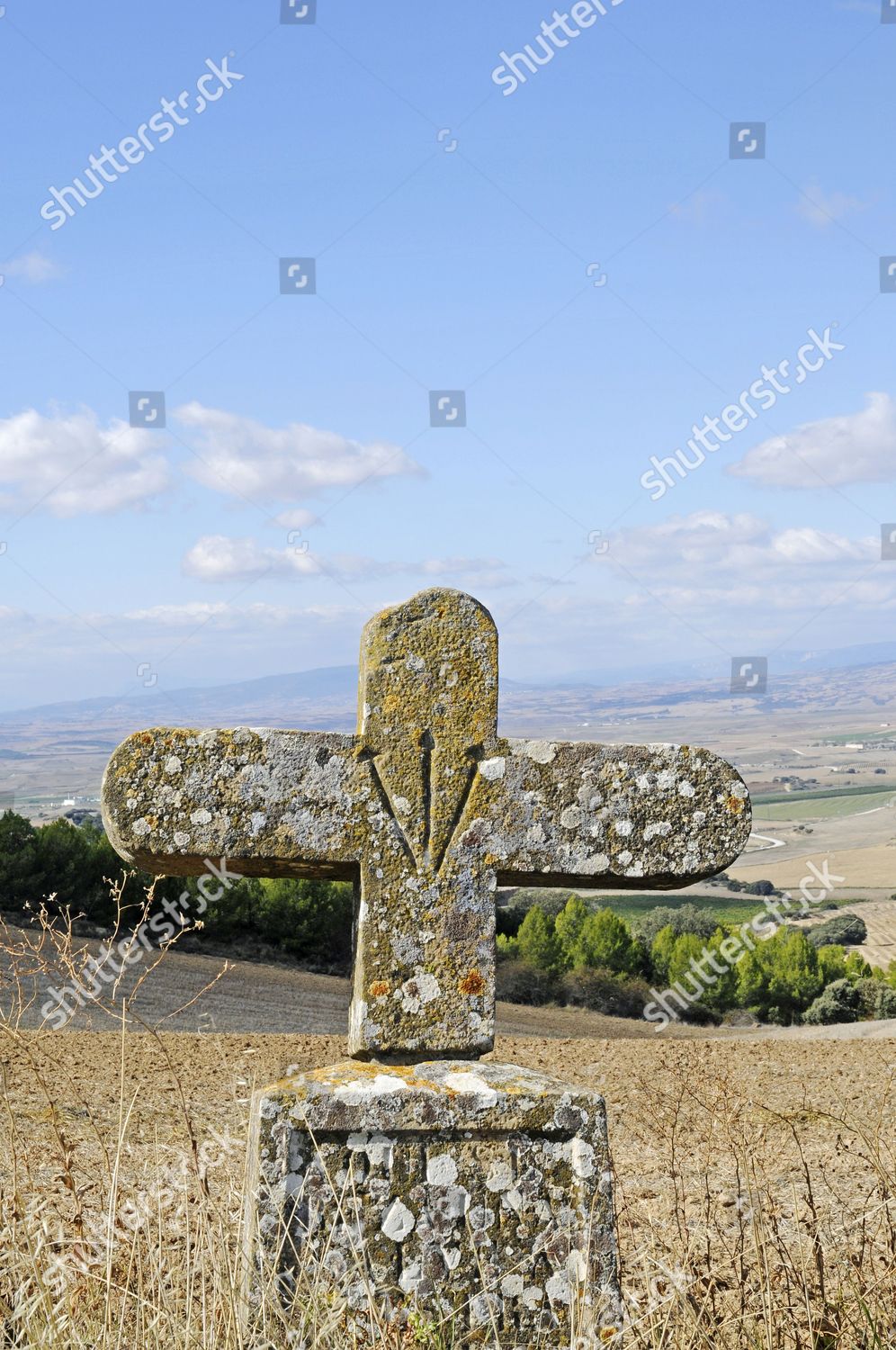 Scallop Shell Cross Camino De Santiago Editorial Stock Photo - Stock ...