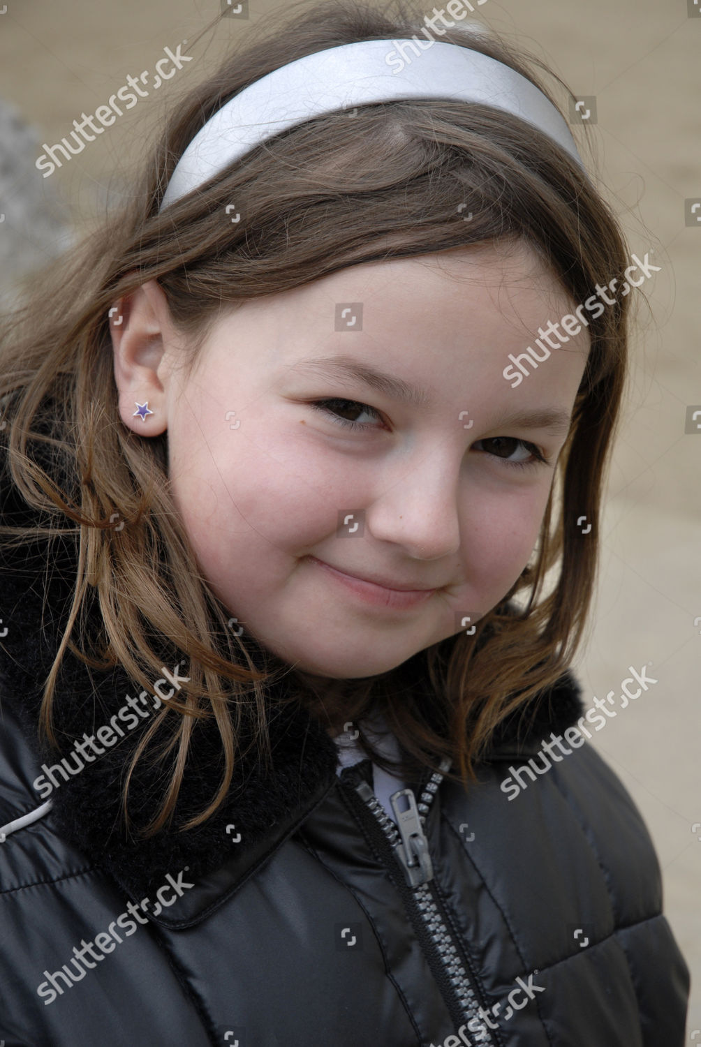 Model Released Longhaired Girl Smiling Editorial Stock Photo - Stock ...