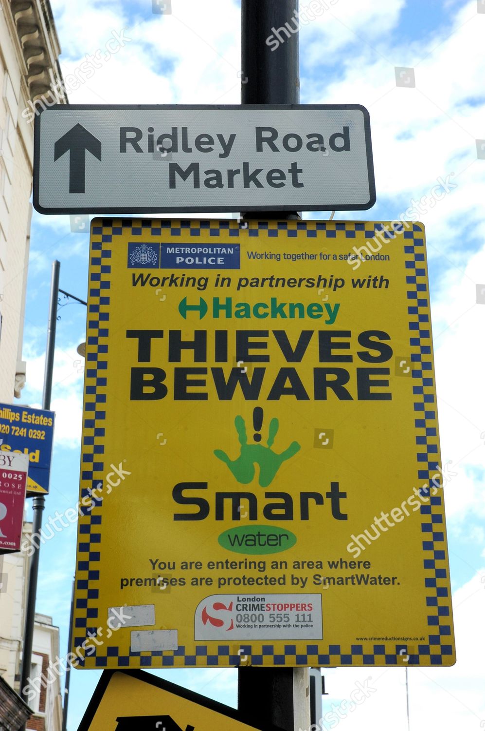 Thieves Beware Sign Editorial Stock Photo - Stock Image | Shutterstock