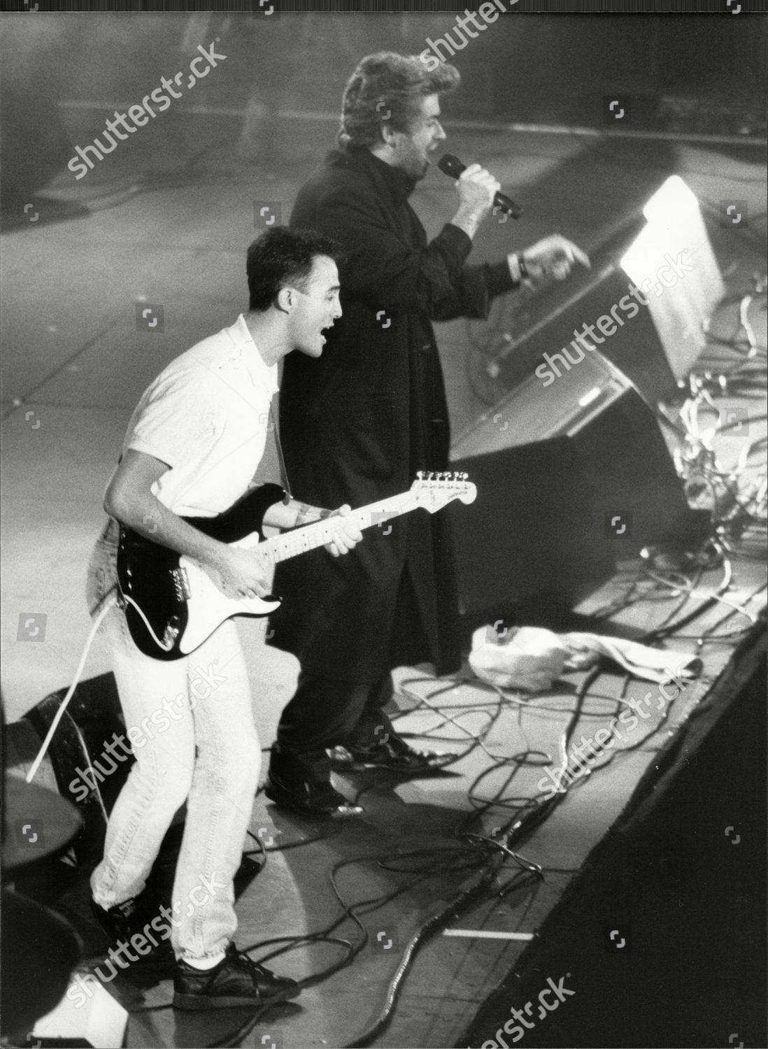 George Michael Andrew Ridgley Reunite Wham Editorial Stock Photo ...
