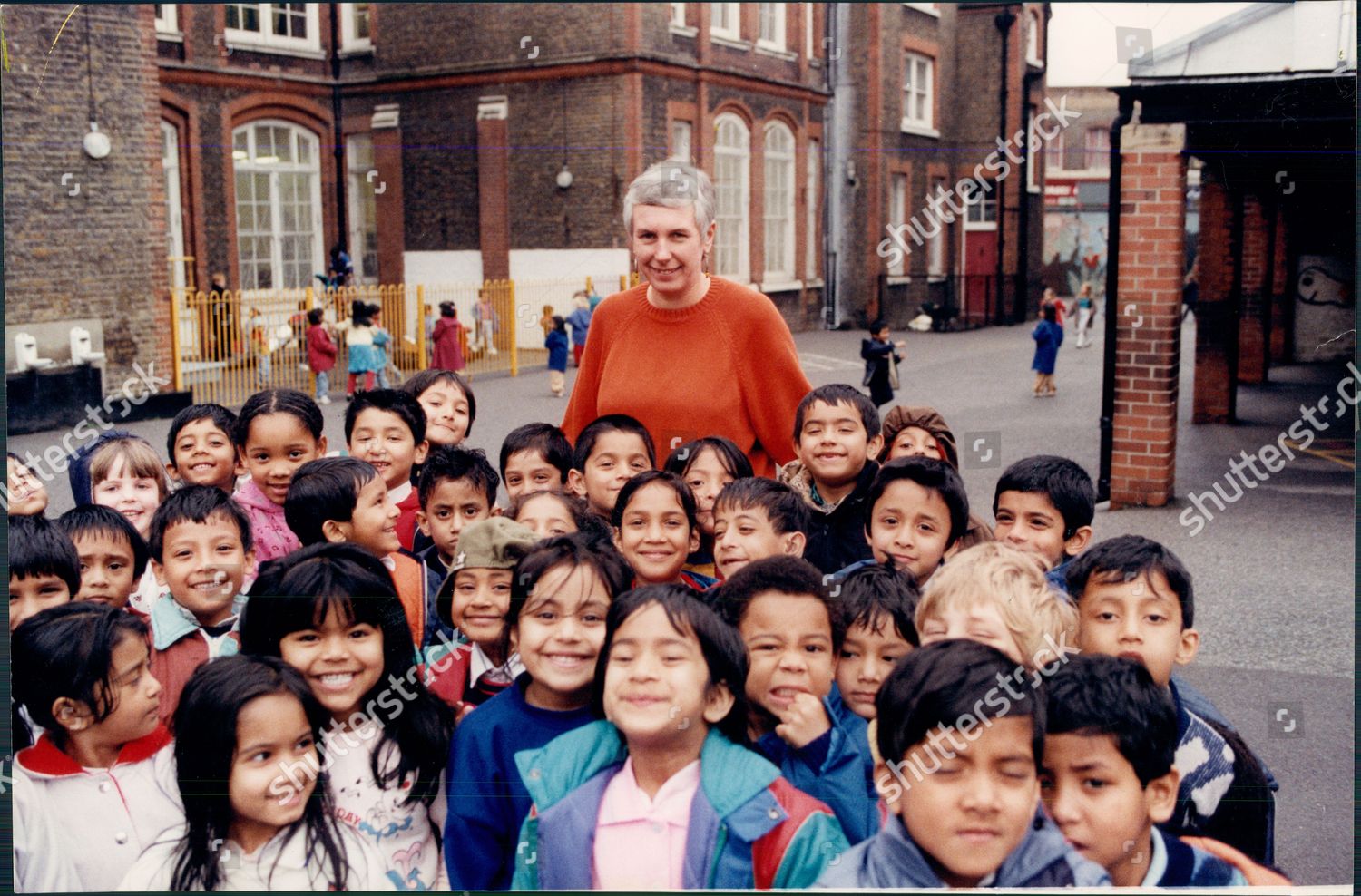 Headmistress Penny Bentley Pupils Columbia Primary Editorial Stock ...