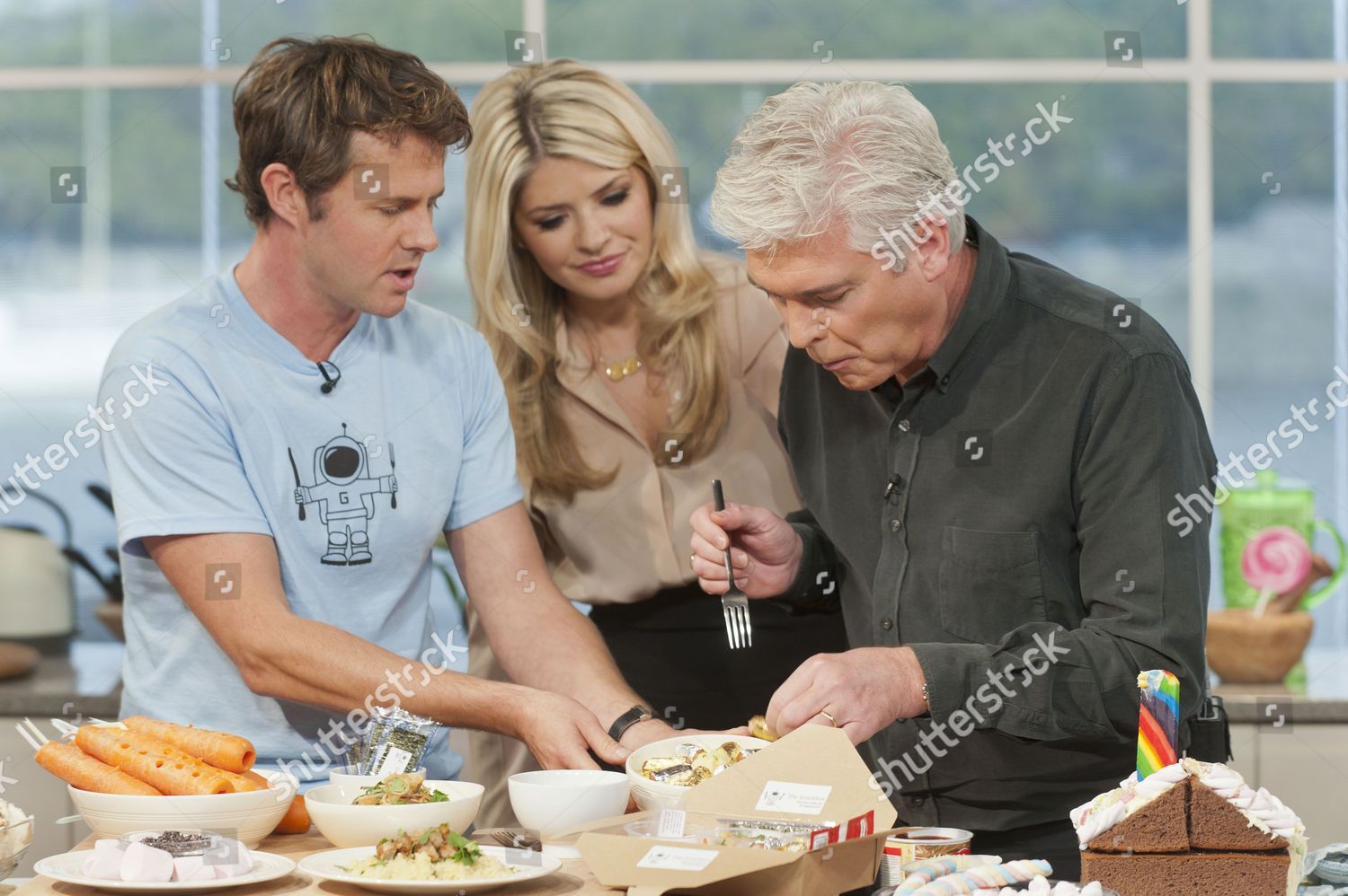 Stefan Gates Holly Willoughby Phillip Schofield Editorial Stock Photo ...
