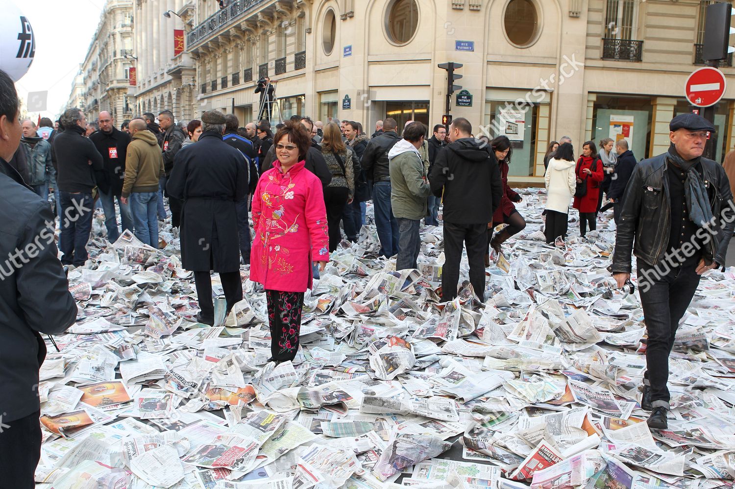 Daily Newspapers Thrown On Pavement Front Editorial Stock Photo - Stock ...