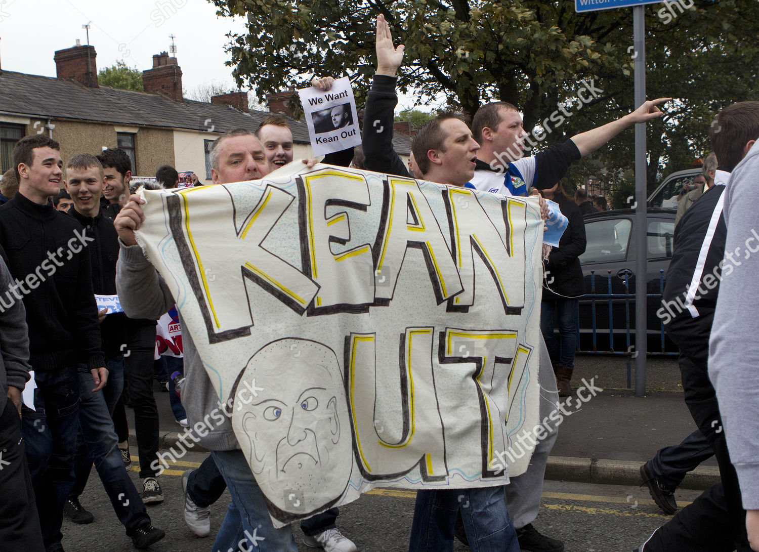 Blackburn Rovers Supporters Stage Protest March Editorial Stock Photo ...
