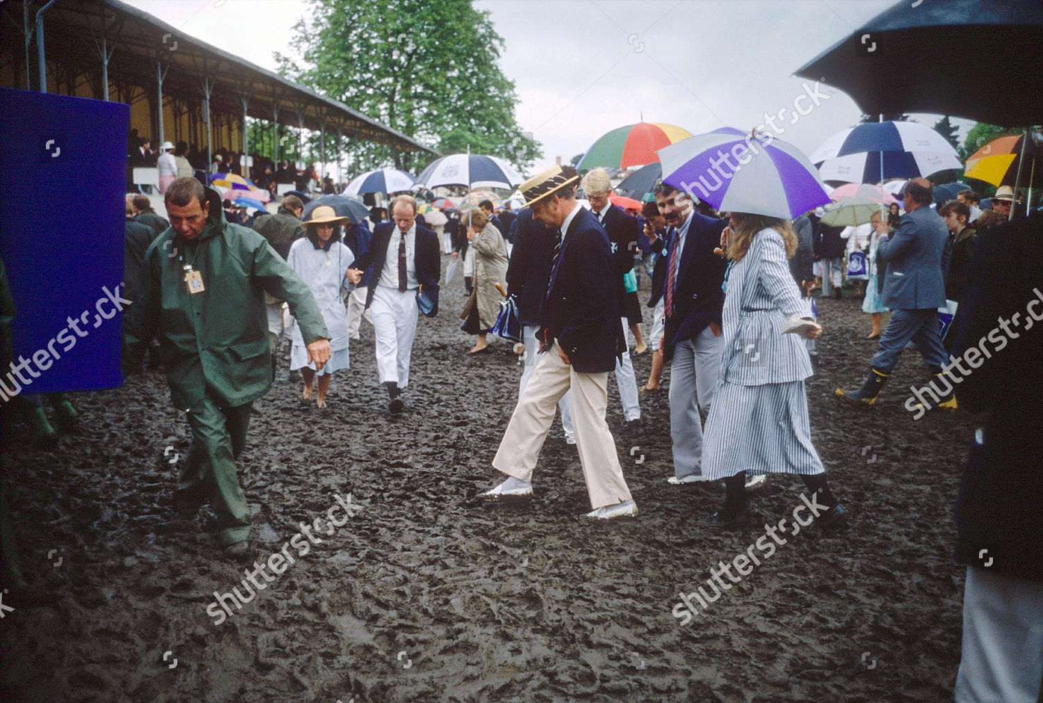 Spectators Crossing Very Muddy Marquee Area Editorial Stock Photo ...