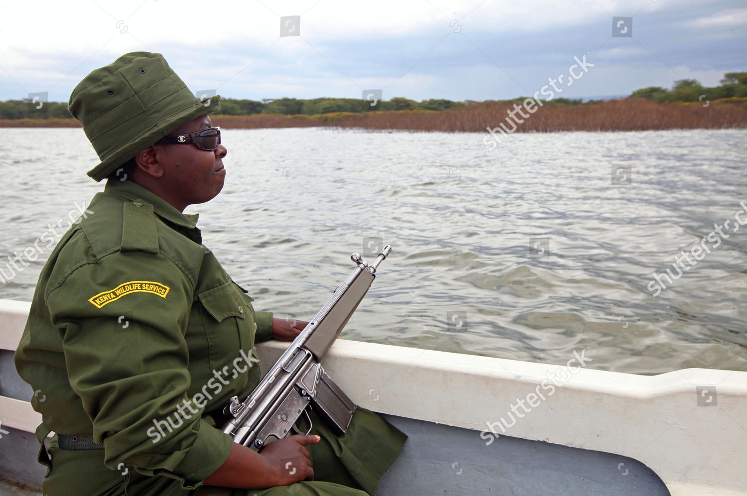 Ranger Kenya Wildlife Service Kws Sits Editorial Stock Photo - Stock ...