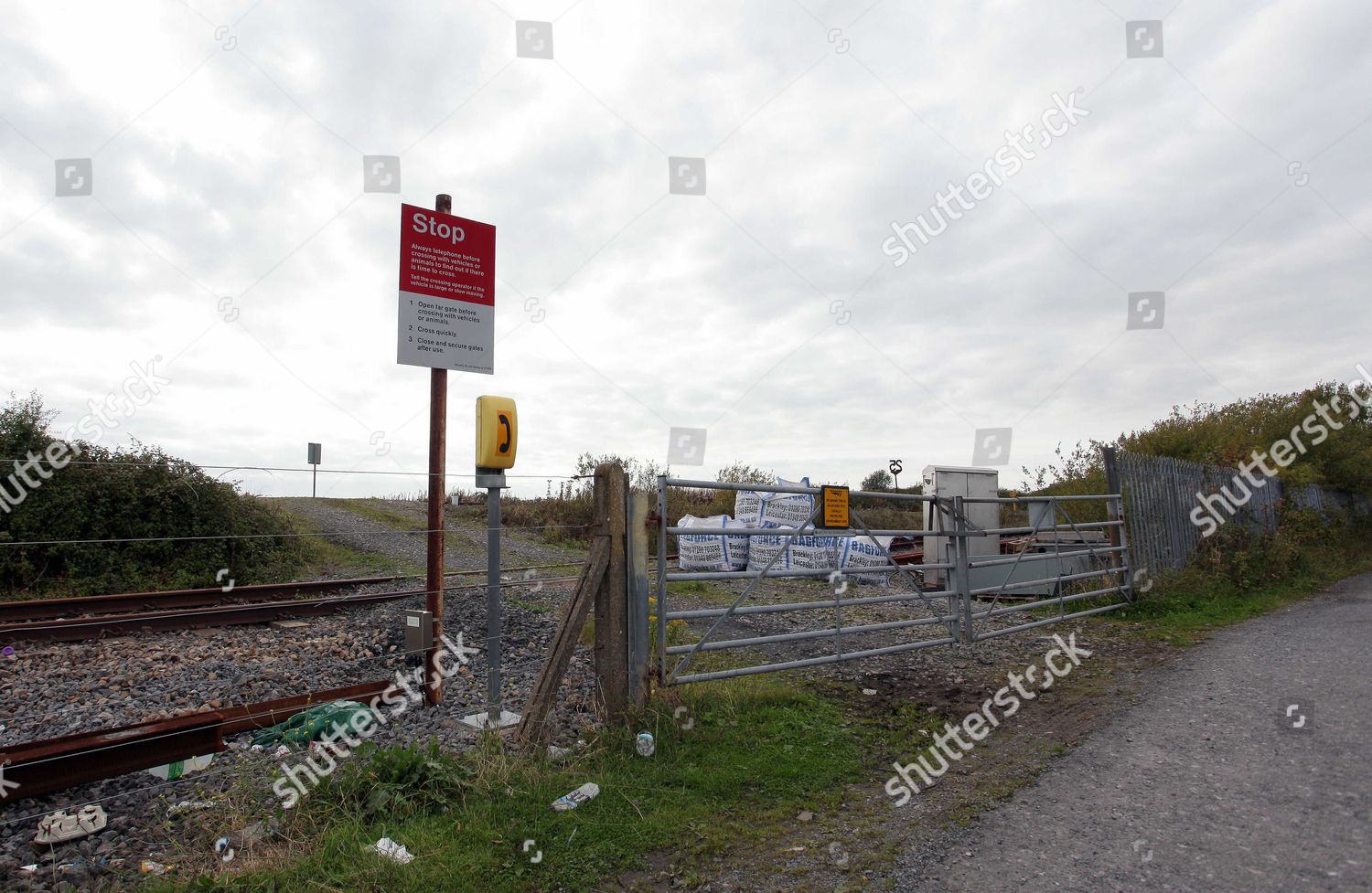 Telephone Check Trains Before Crossing Morfa Editorial Stock Photo ...