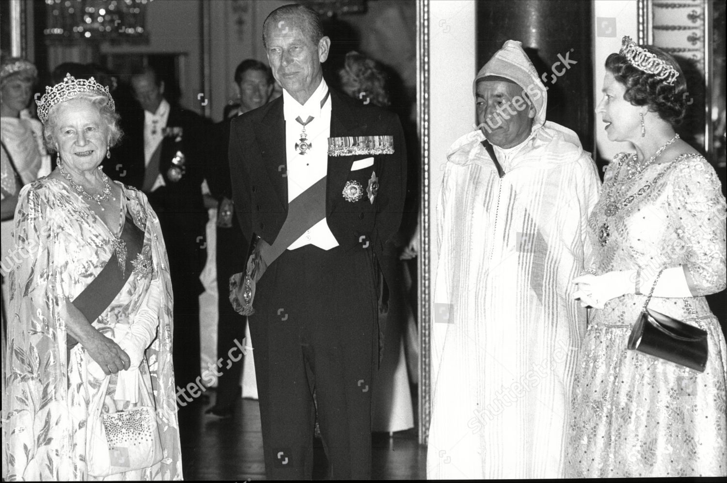 Queen Elizabeth Ii Pictured King Hassan Editorial Stock Photo - Stock ...