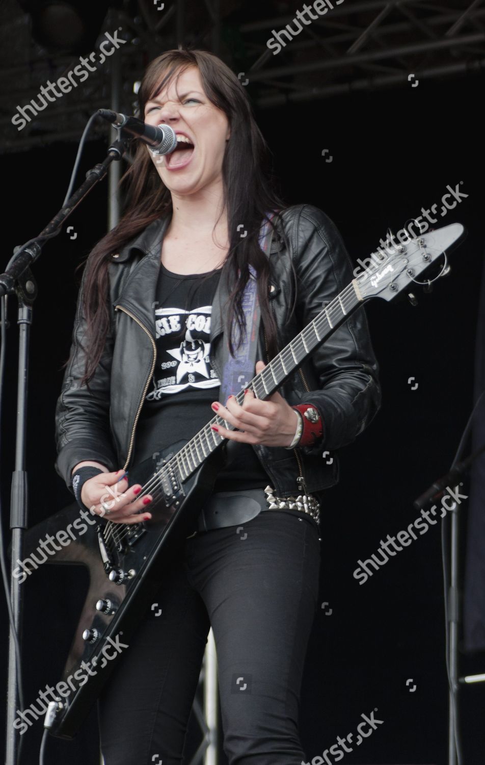 Swedish Rockband Crucified Barbara Lead Singer Editorial Stock Photo ...