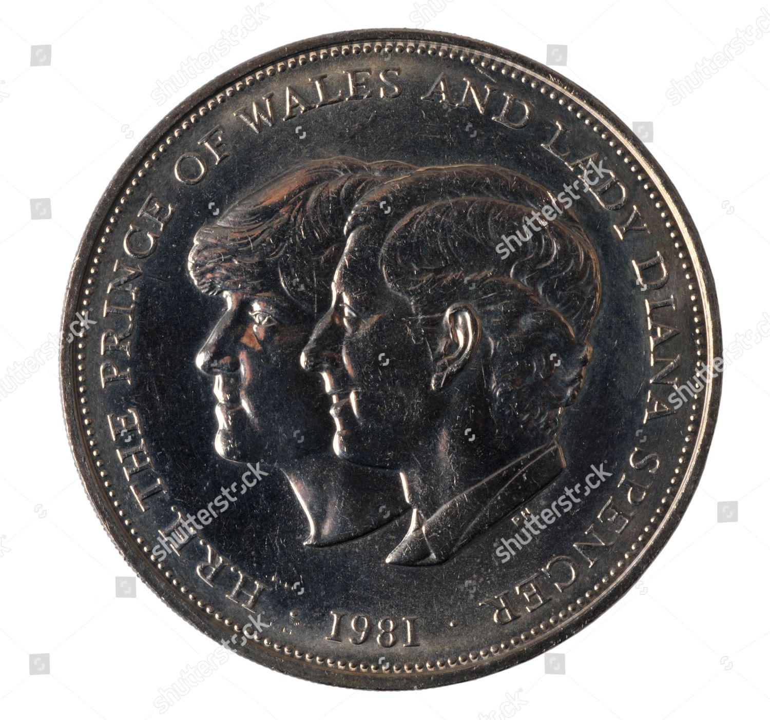 1981 Royal Wedding Coin Prince Charles Editorial Stock Photo - Stock ...