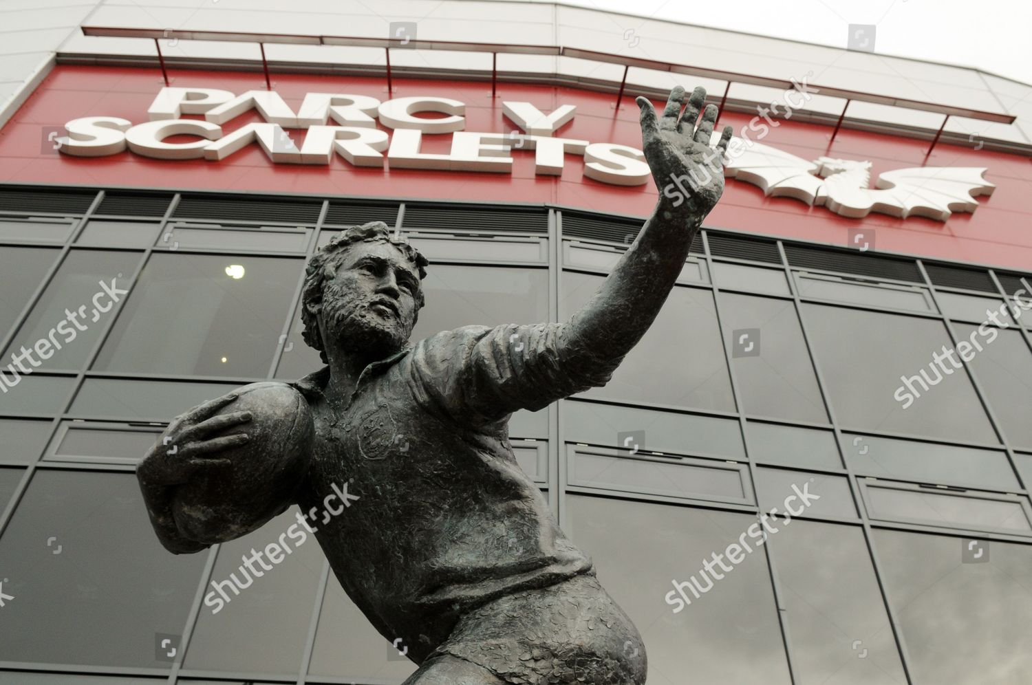 Statue Welsh Rugby Hero Broadcaster Ray Editorial Stock Photo - Stock ...
