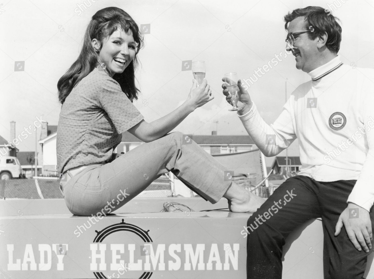Actress Dilys Watling Raising Glass Champagne Editorial Stock Photo ...