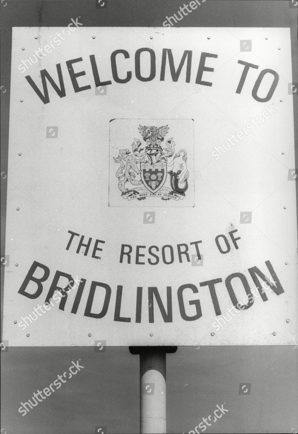 Sign Yorkshire Town Bridlington Editorial Stock Photo - Stock Image ...
