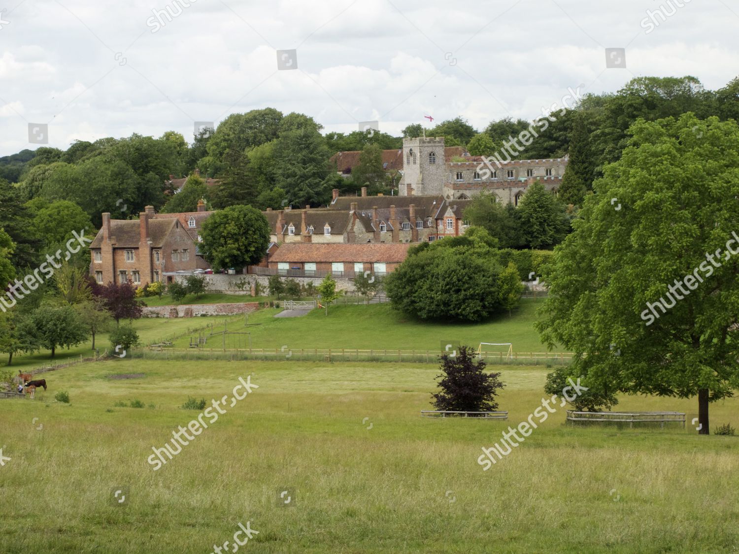Ewelme Oxfordshire View Towards St Mary Editorial Stock Photo - Stock ...