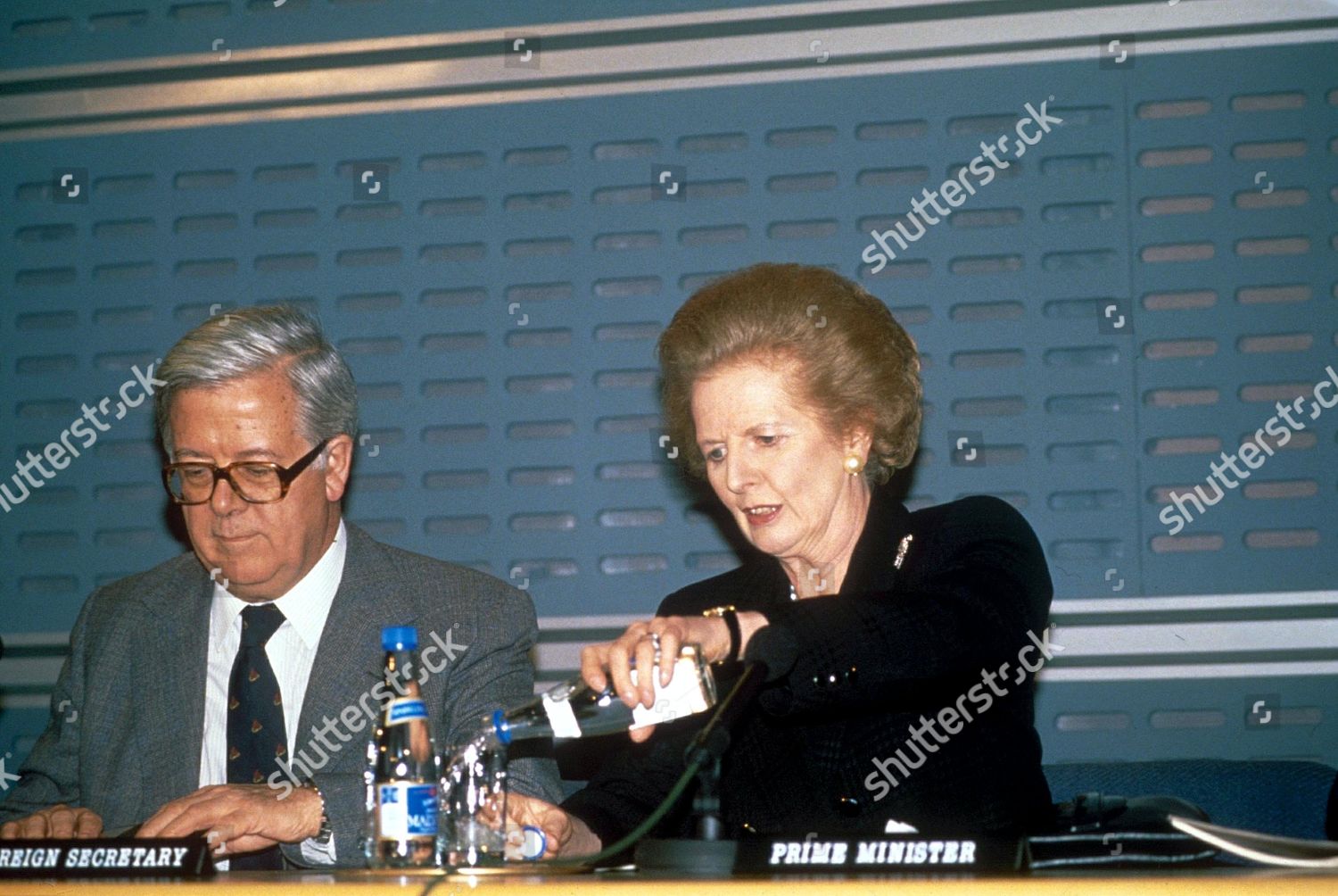 Geoffrey Howe Margaret Thatcher 1989 Editorial Stock Photo - Stock ...