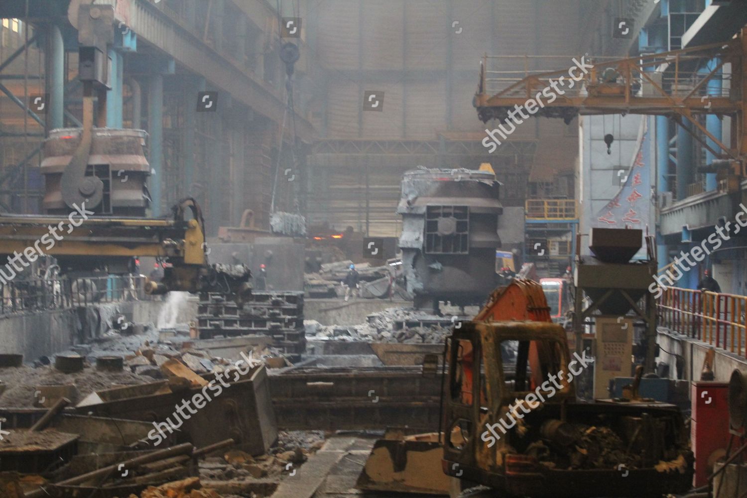 INTERIOR DAMAGED FACTORY WHERE EXPLOSION TOOK Editorial Stock Photo ...