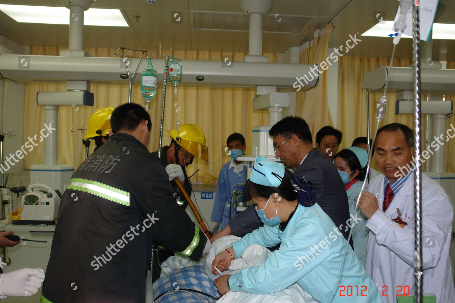 Firefighters Cut Protruding Ends Bar Impaled Editorial Stock Photo ...
