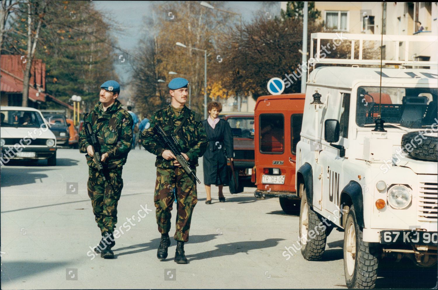 British Un Peacekeeping Force Patrol Streets Editorial Stock Photo ...