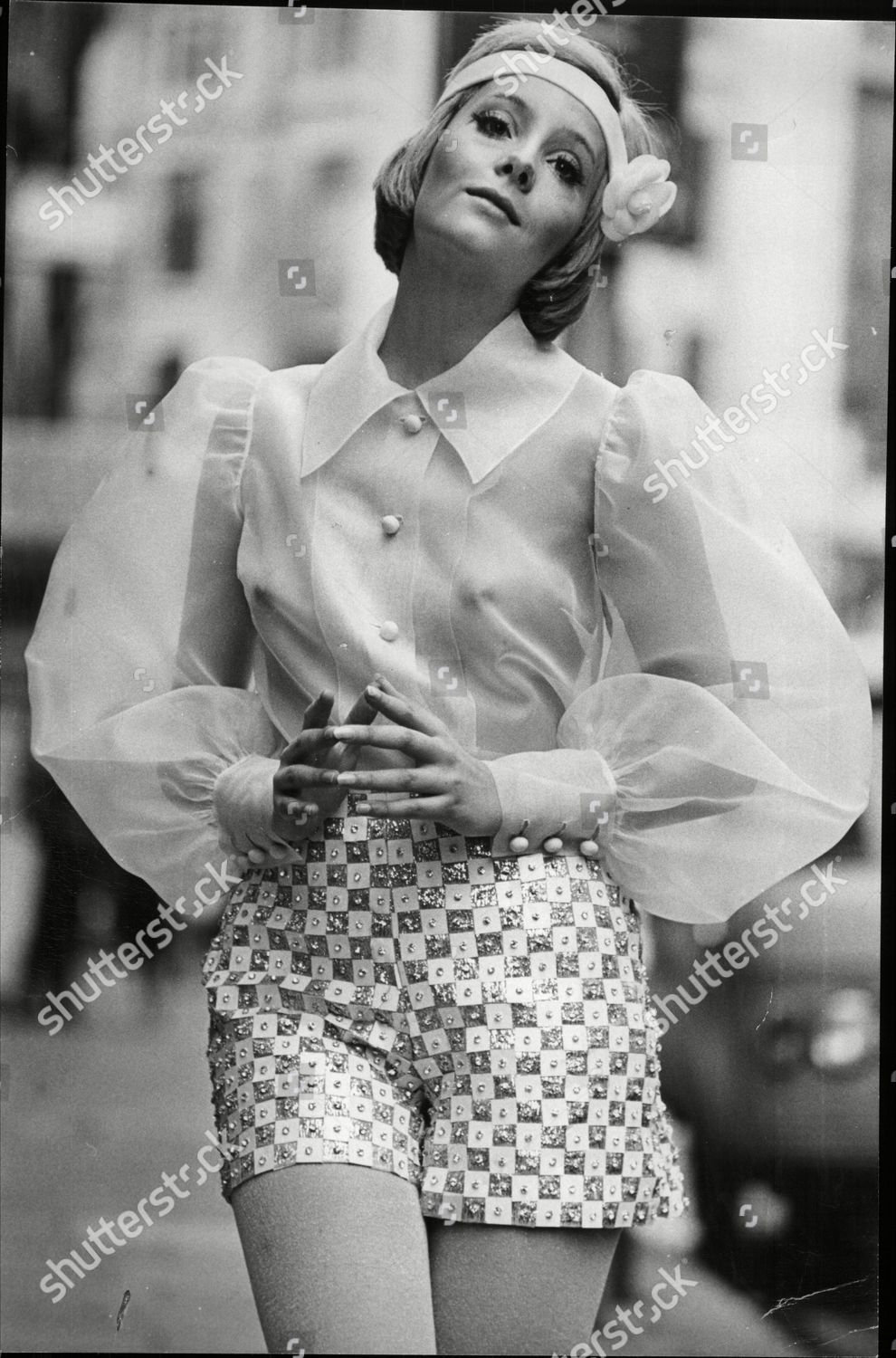 Genevieve Waite Actress Models Organza Jewelled Editorial Stock Photo ...