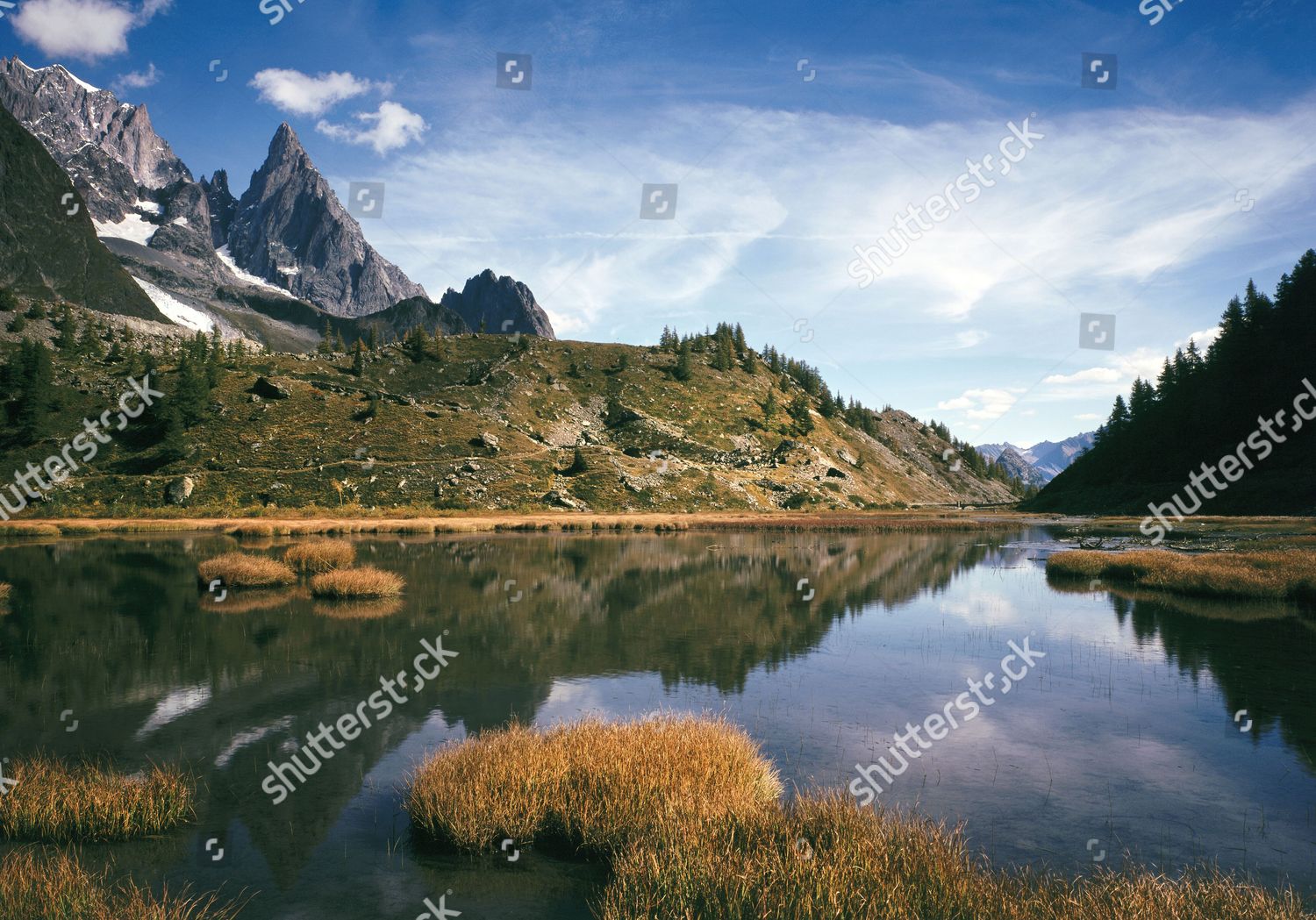 Lake Lago Di Combal Val Veni Editorial Stock Photo - Stock Image ...