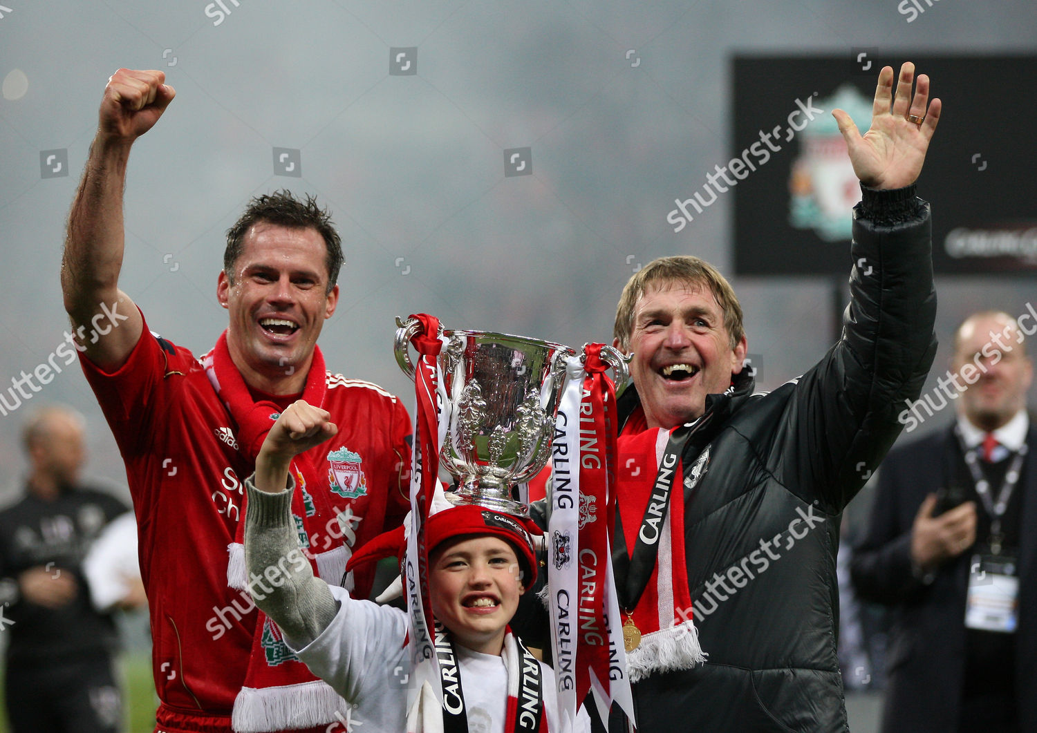 Kenny Dalglish Manager Liverpool Celebrates Jamie Editorial Stock Photo ...