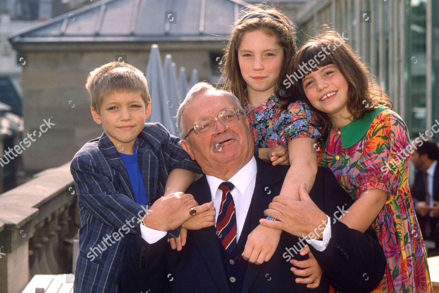 Sir Harry Secombe Grandchildrenharrietemily Sam 1989 Editorial Stock ...