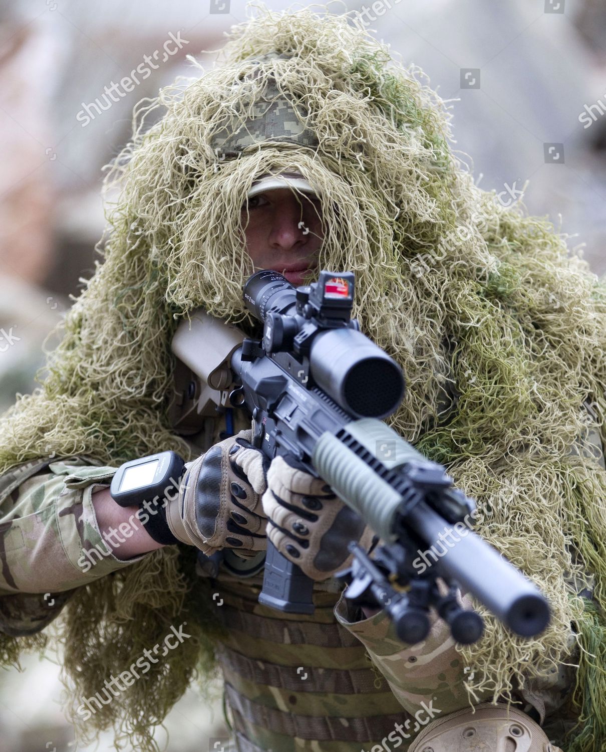 Sniper Grenadier Guards His Weapon Editorial Stock Photo - Stock Image ...