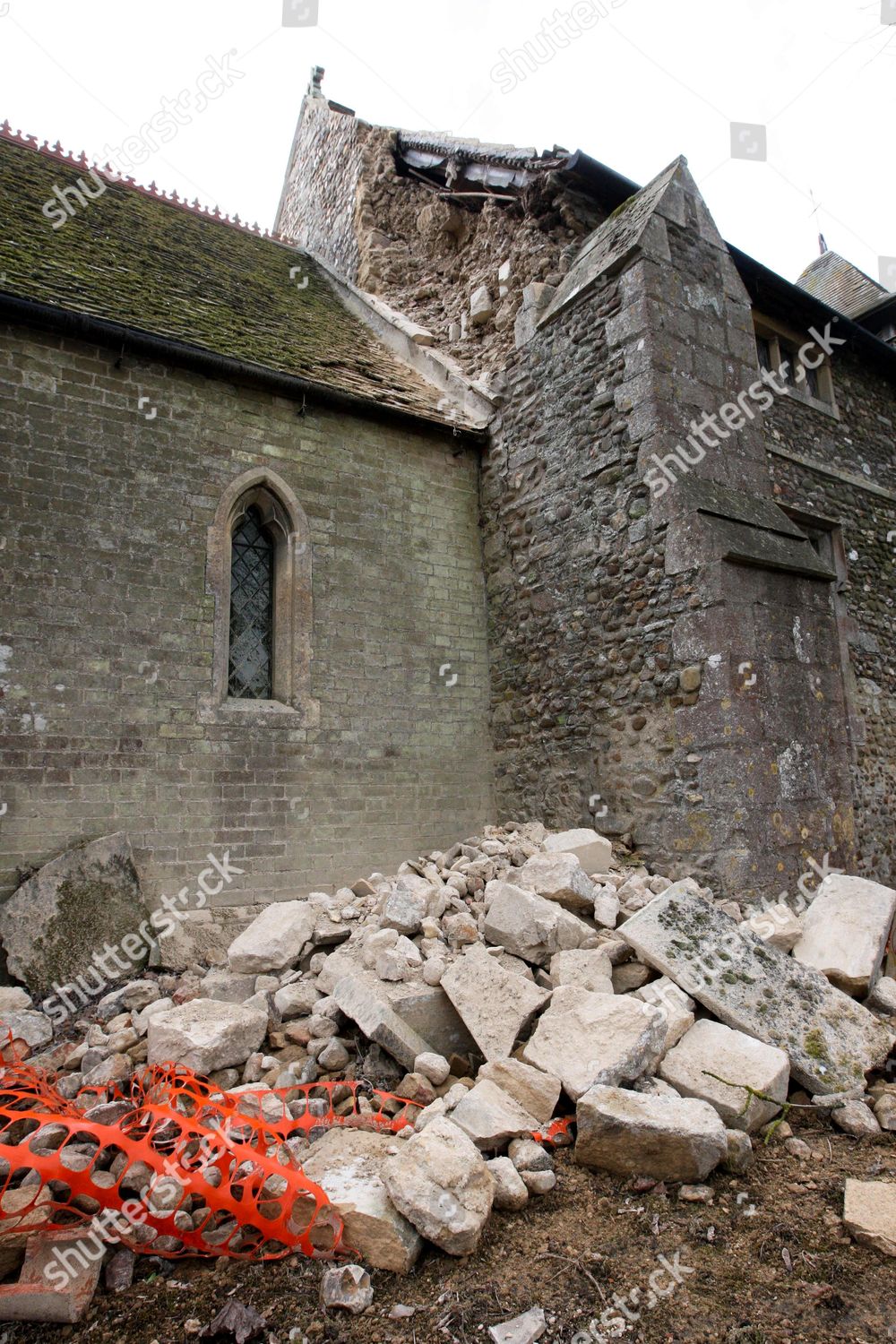 Damaged St John Baptist Church Editorial Stock Photo - Stock Image ...
