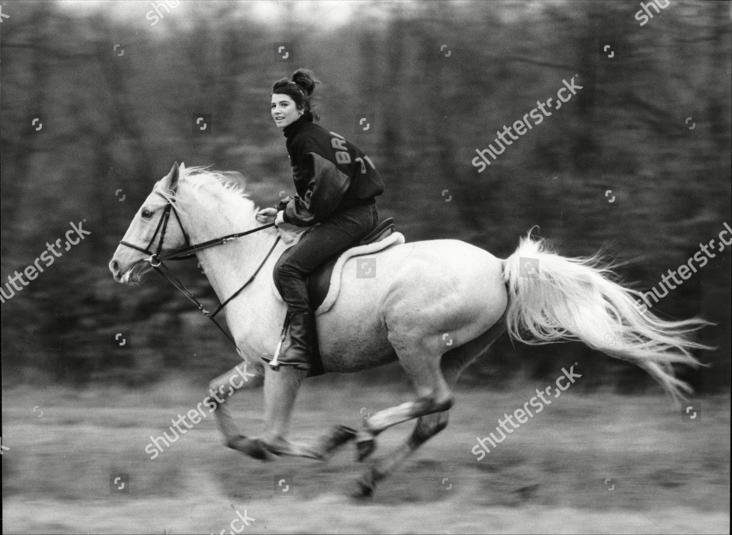Stacey Smith Model On Horseback She Editorial Stock Photo - Stock Image ...