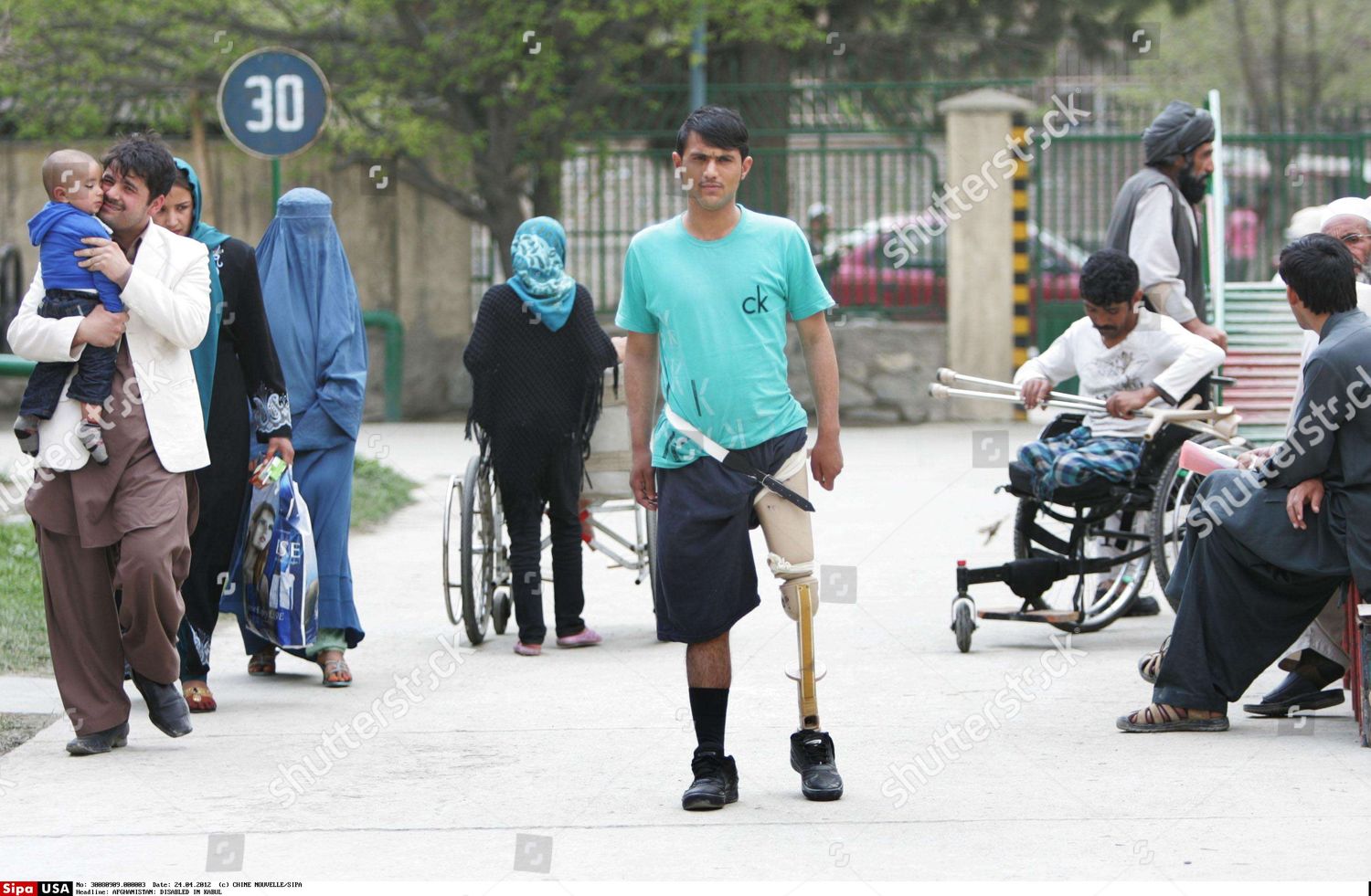 Afghan Disabled Man Exercises His Prosthetic Editorial Stock Photo ...