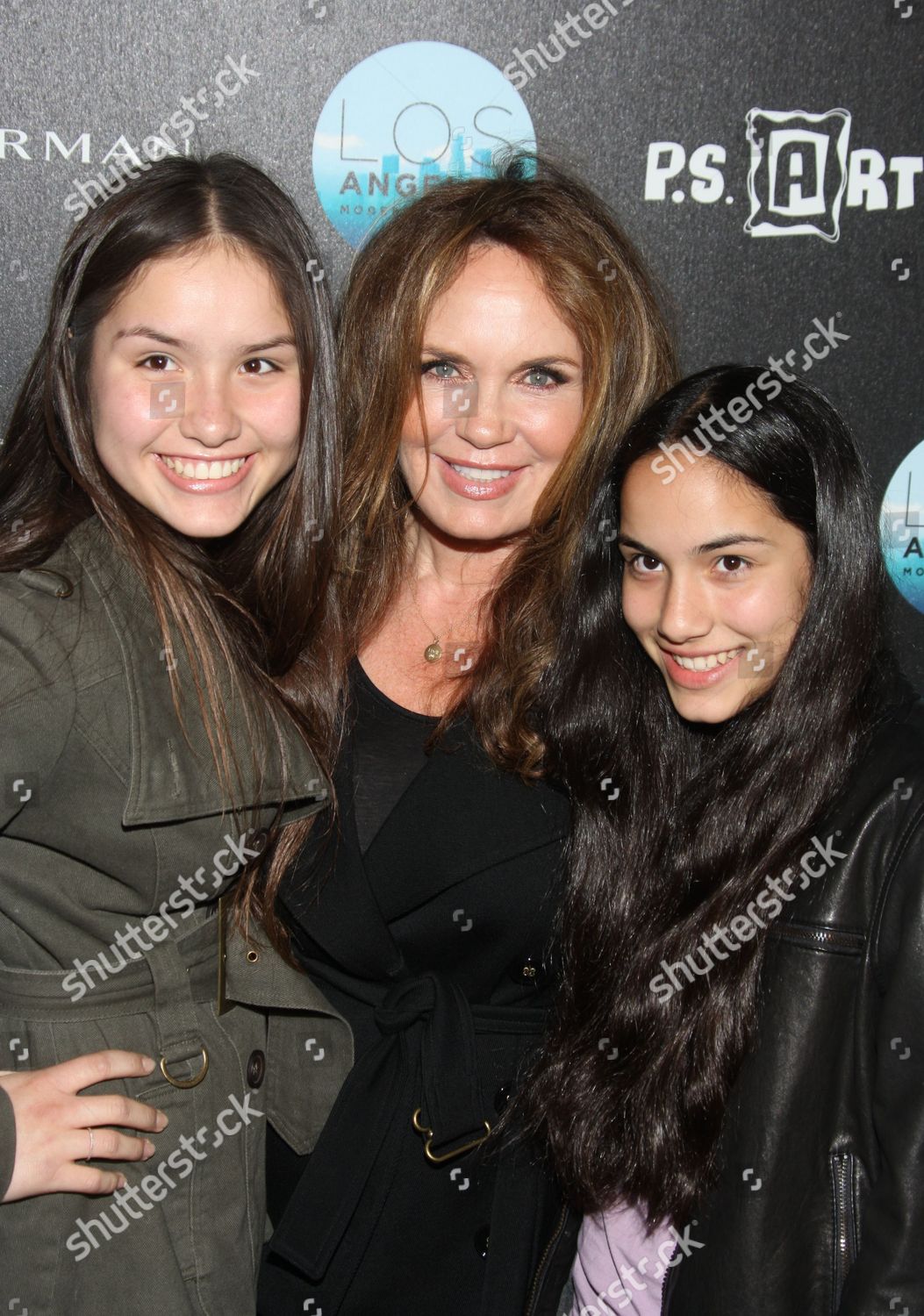 Catherine Bach Daughters Sophia Left Laura Editorial Stock Photo ...