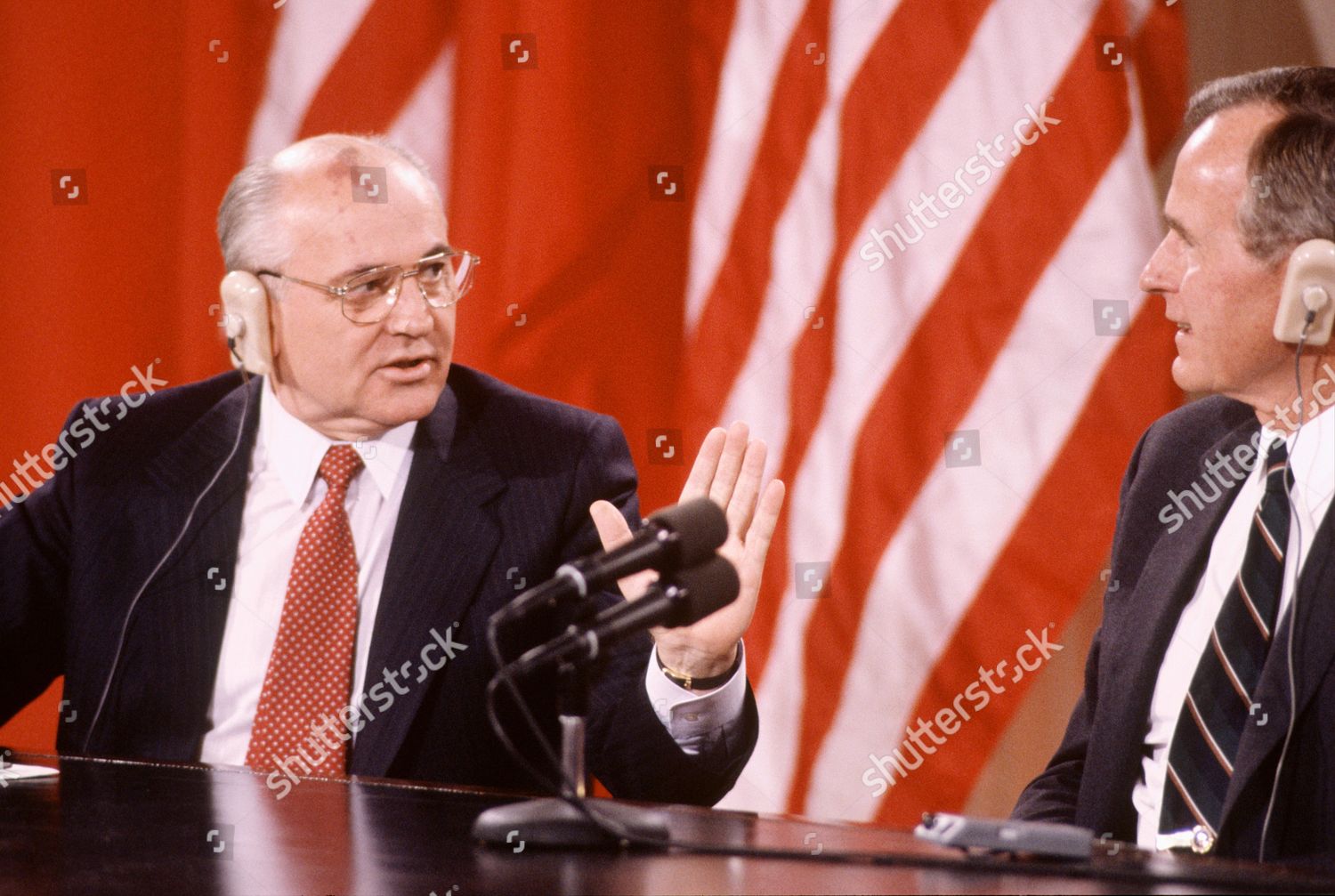 Mikhail Gorbachev George Bush Editorial Stock Photo - Stock Image ...