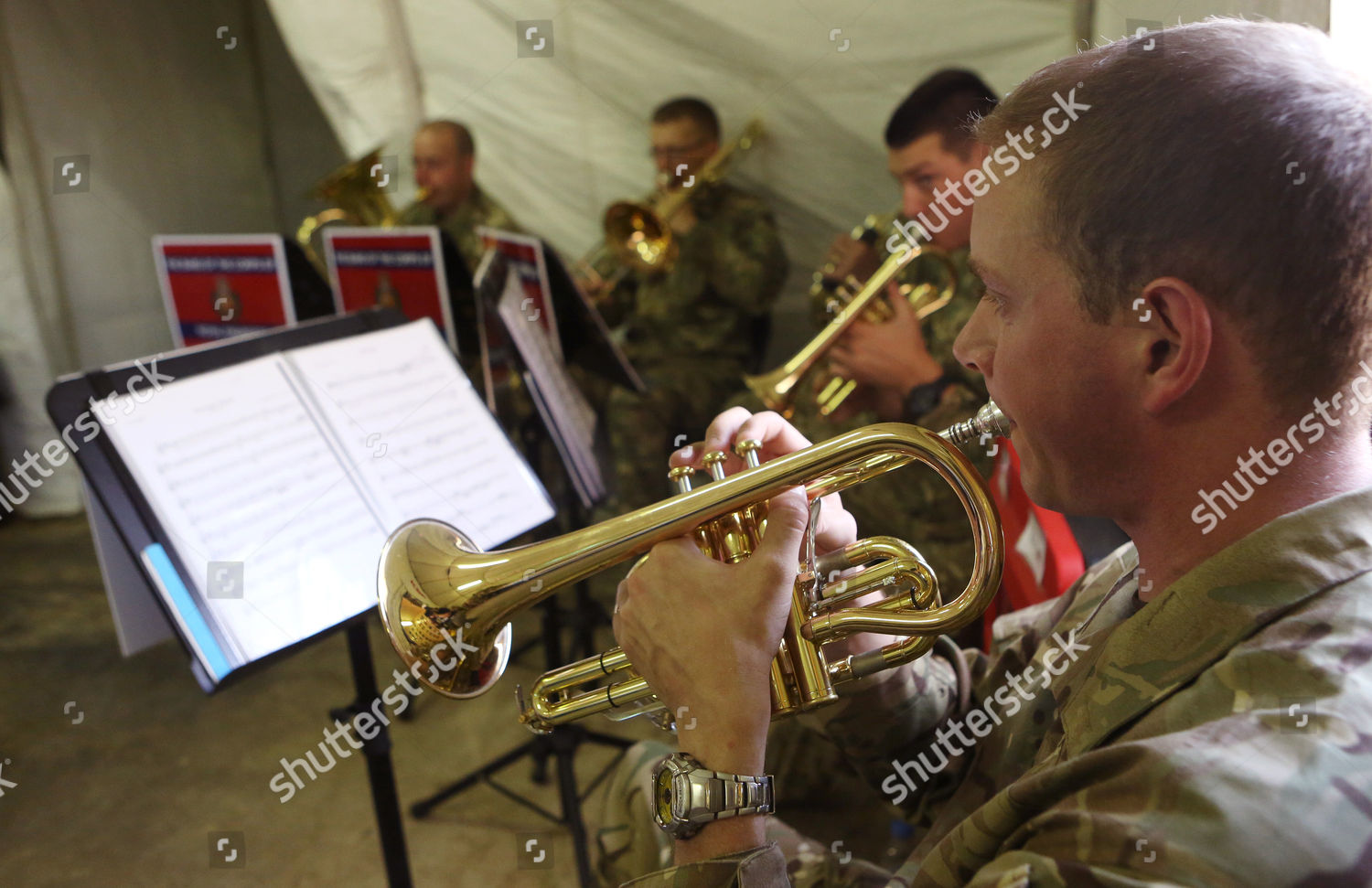 Brass Quintet Played Royal Engineers Band Editorial Stock Photo - Stock ...