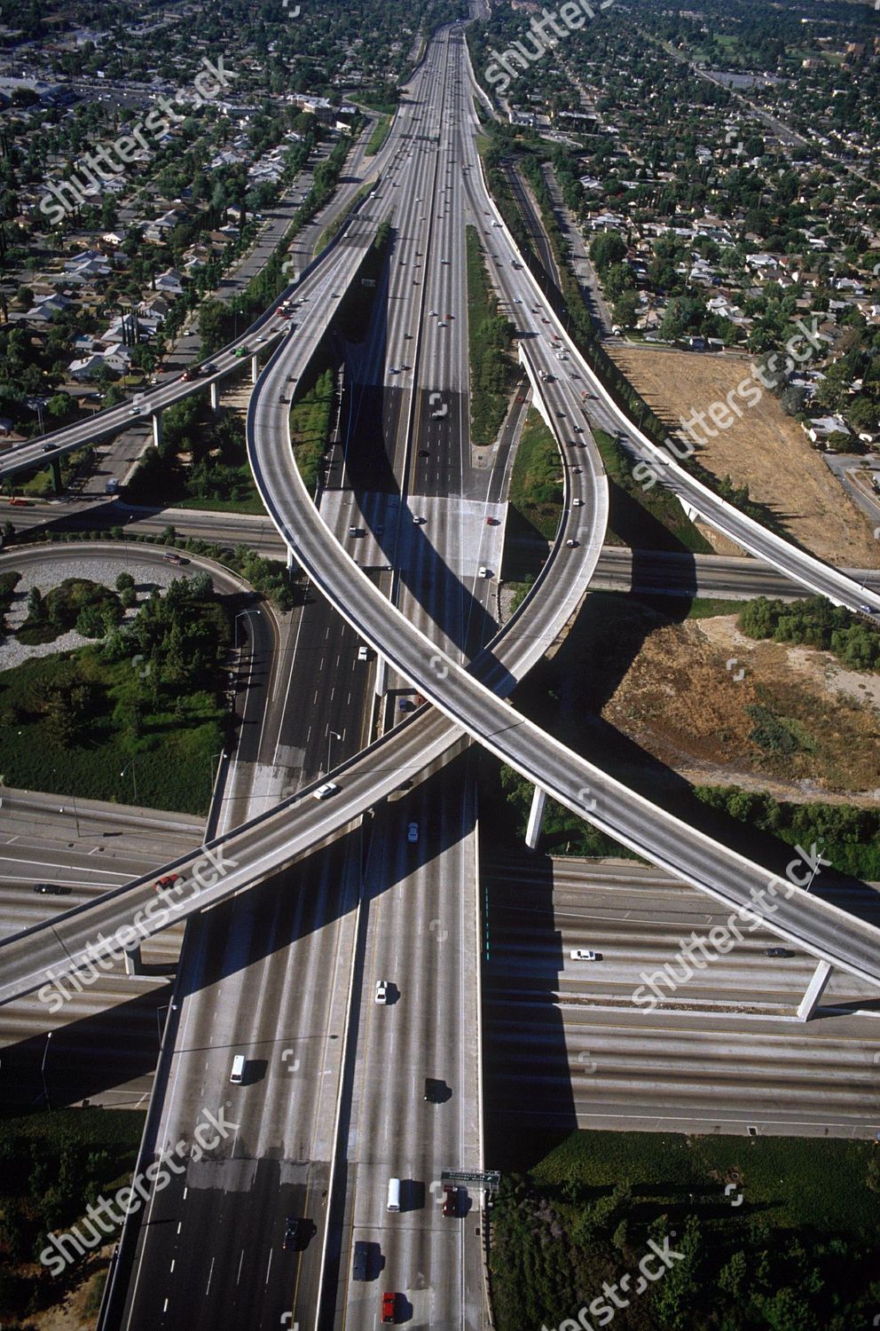 Aerial View Flyover Freeway Los Angeles Editorial Stock Photo - Stock ...