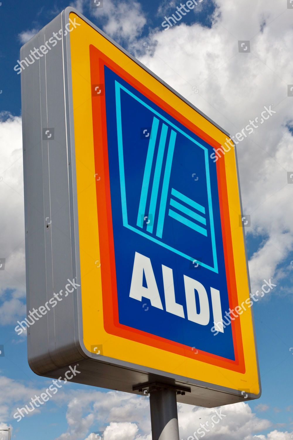 Aldi Supermarket Sign Hoddesdon Hertfordshire Editorial Stock Photo ...