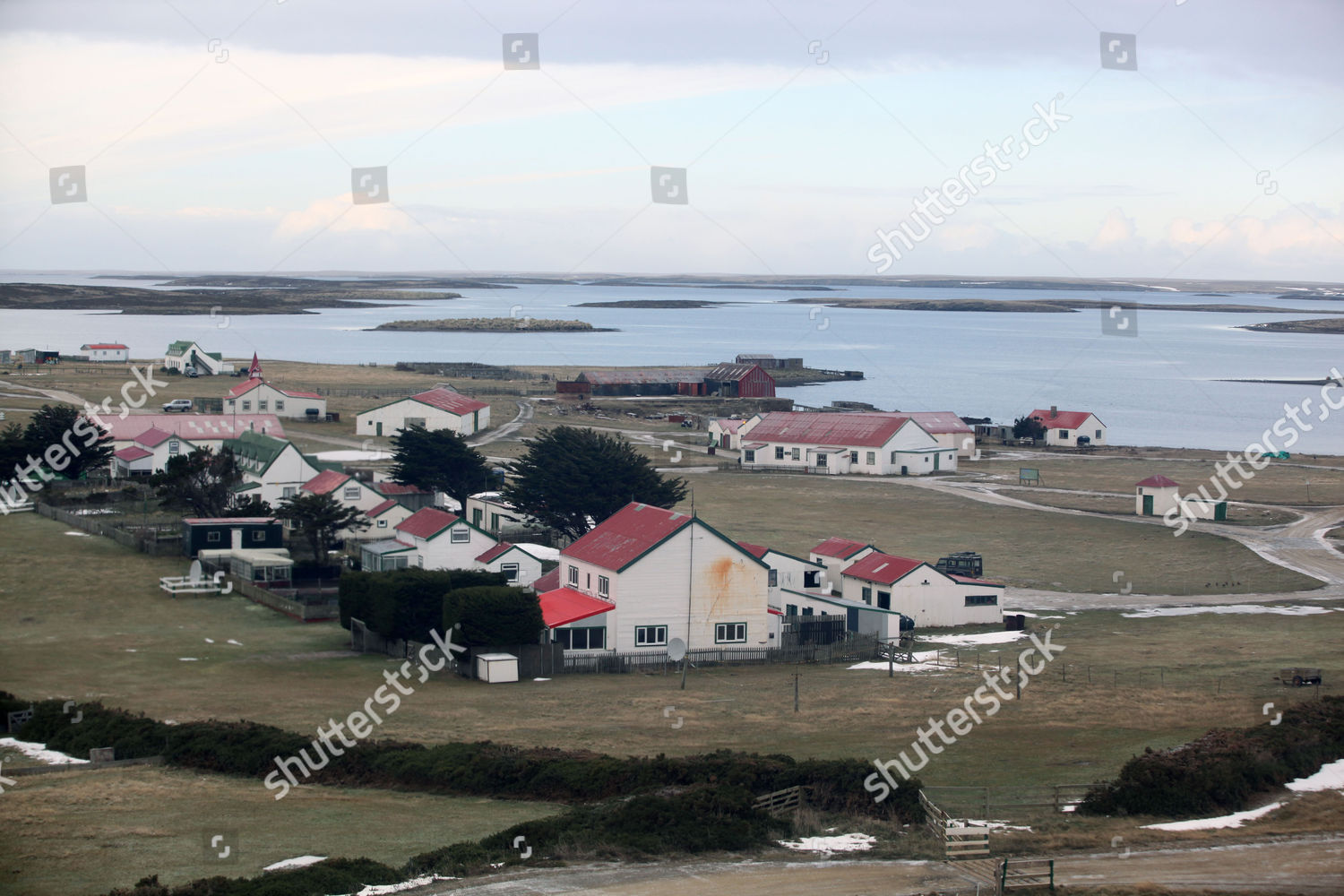 Aerial View Goose Green Falkland Islands Editorial Stock Photo - Stock ...
