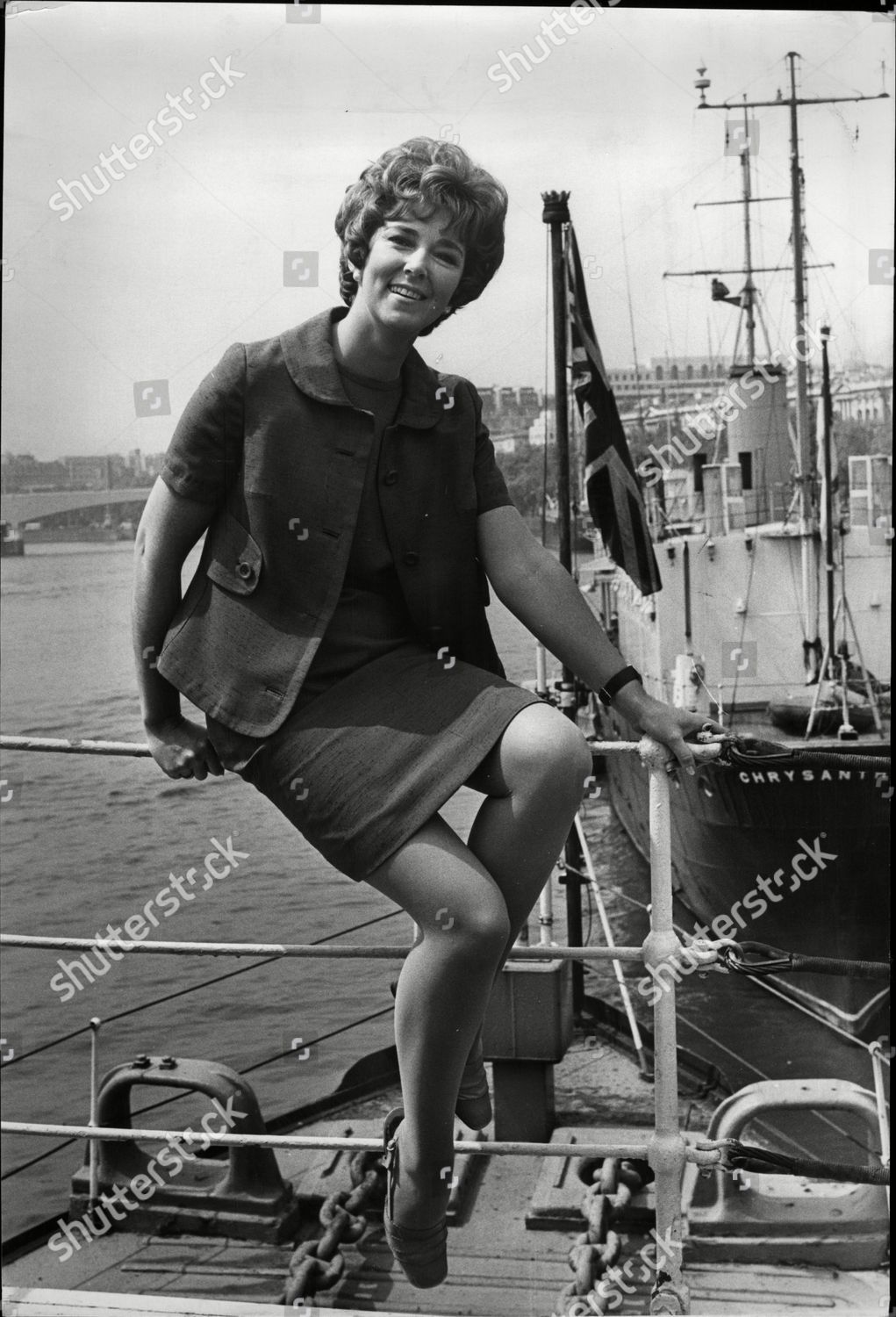 Television Announcer Sheila Kennedy Aboard Hms Editorial Stock Photo ...