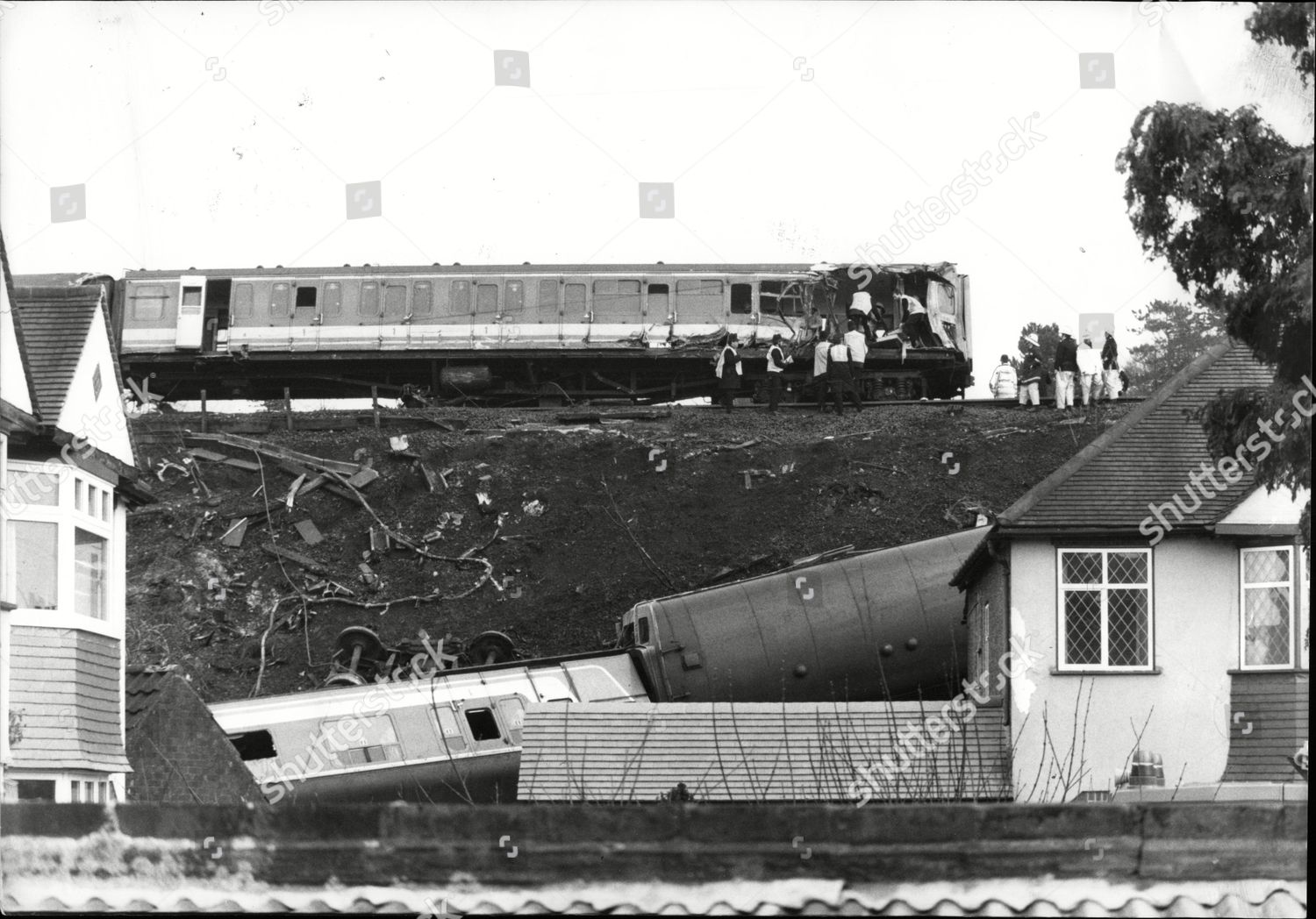 Railway Train Crash Britain Purley 1989 Foto stock editorial - Imagem ...