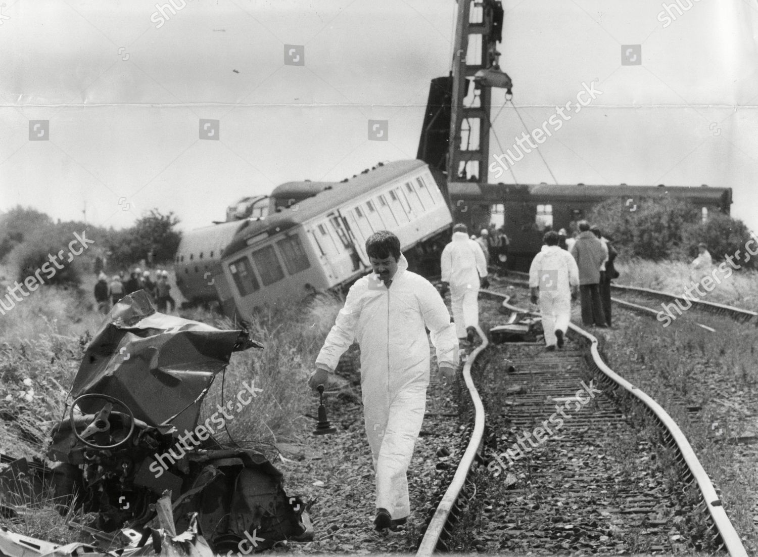 Railway Train Crash Britain Lockington 1986 Editorial Stock Photo ...