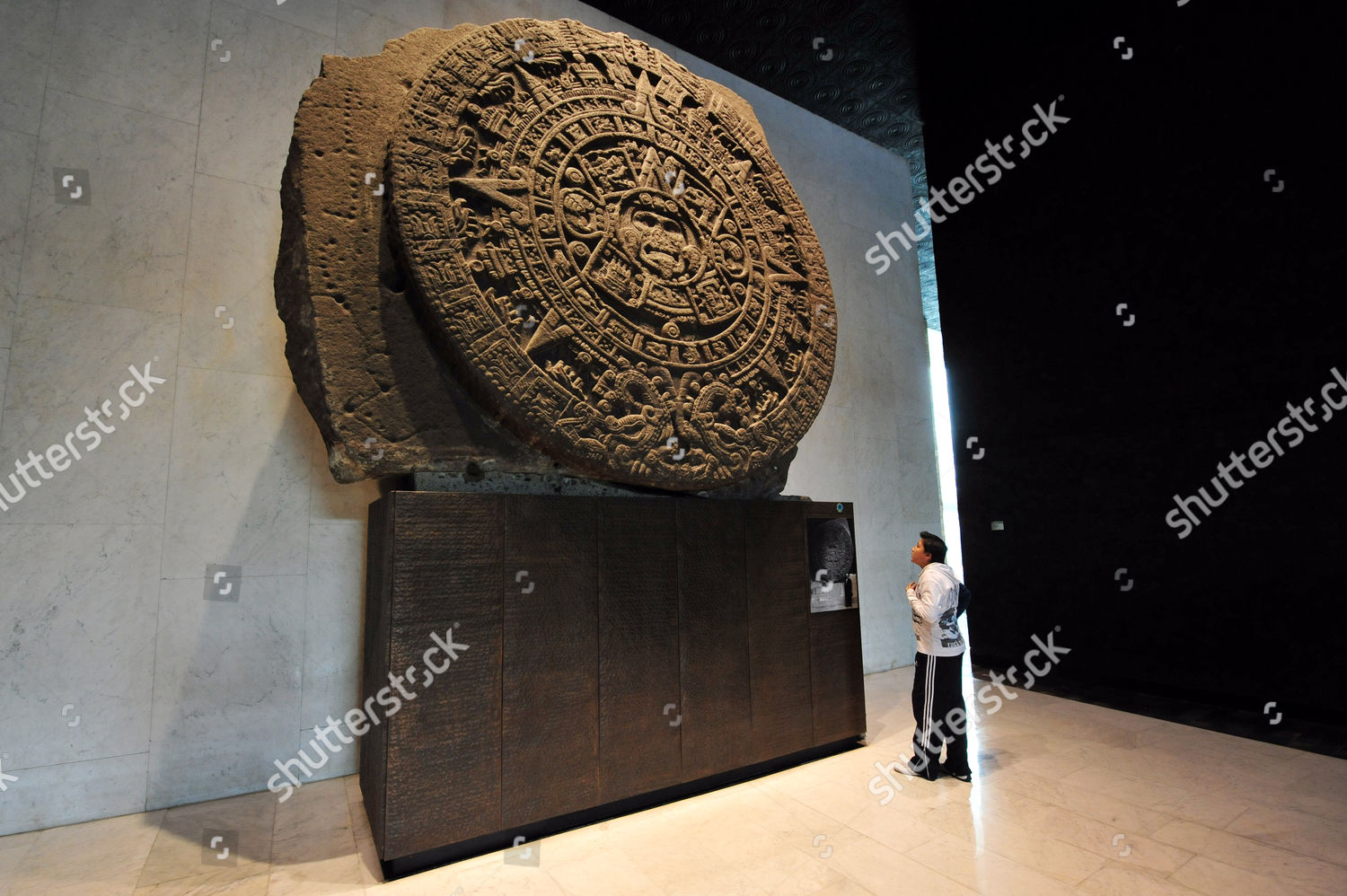 Aztec Sun Calendar Mexican National Museum Editorial Stock Photo ...