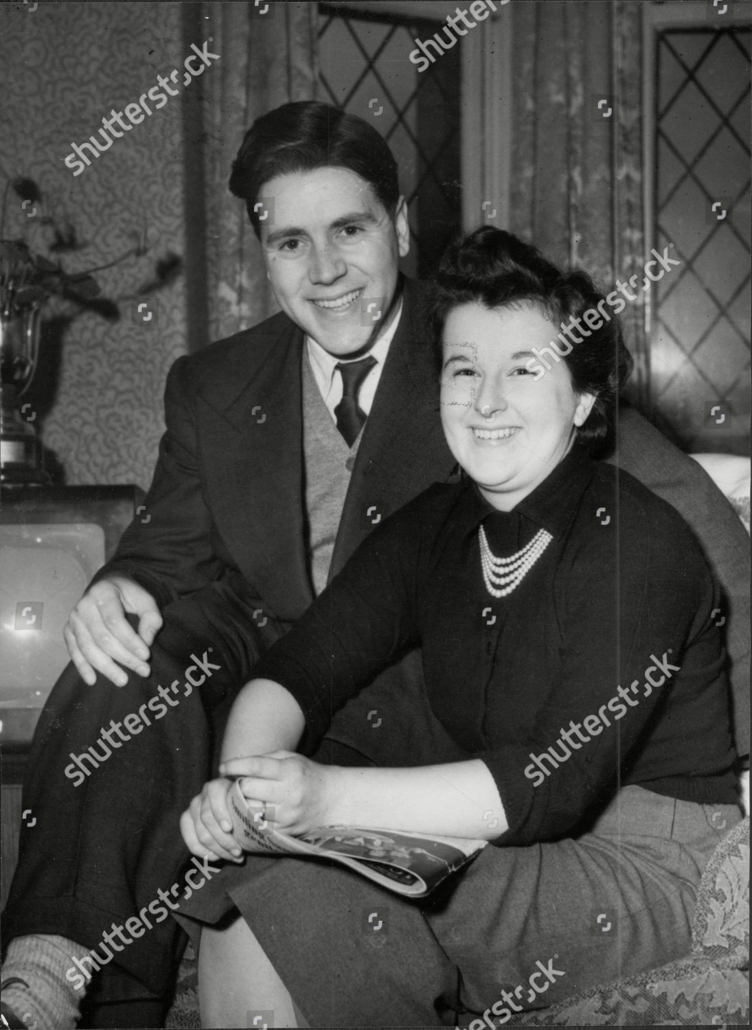 Motorcycle Racing Driver Geoff Duke Wife Editorial Stock Photo - Stock ...