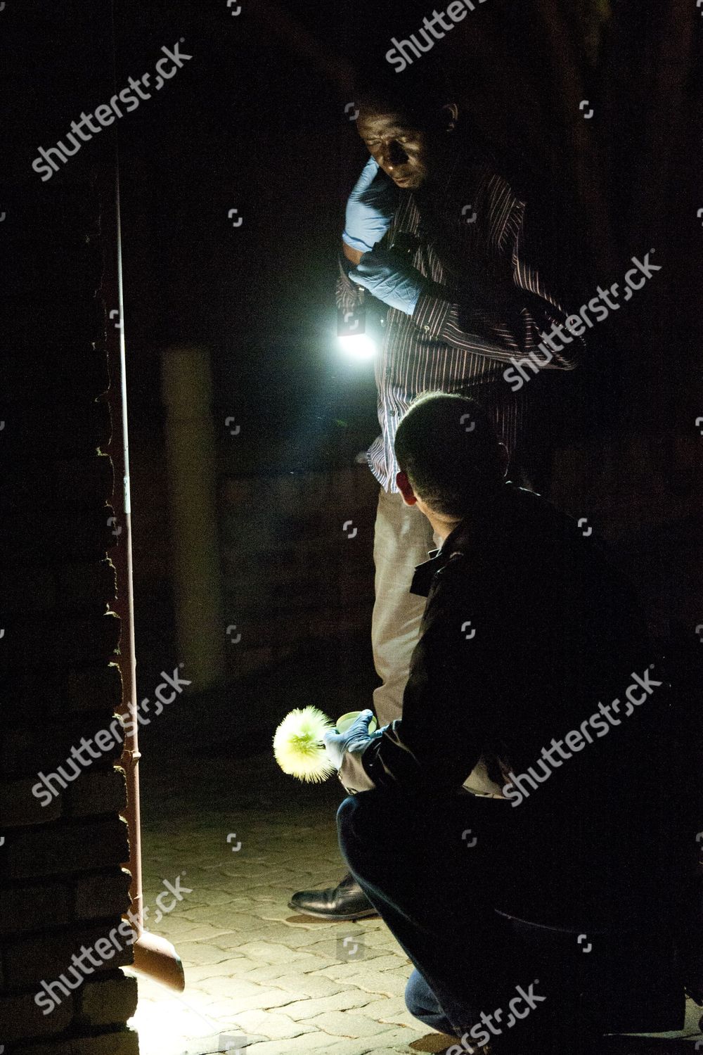 Police Investigating Crime Scene Editorial Stock Photo - Stock Image ...