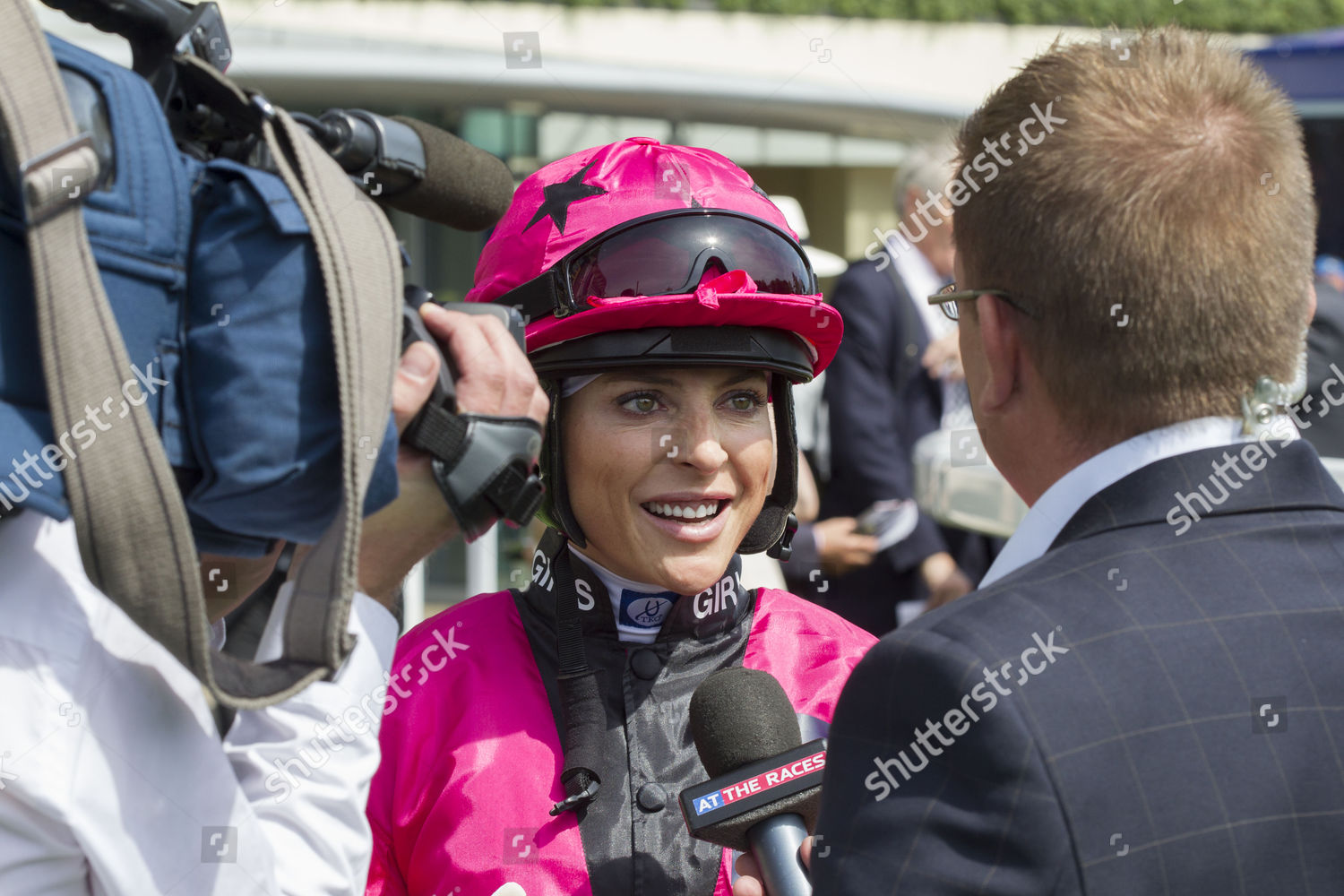 Canadian Jockey Chantal Sutherland Being Interviewed Editorial Stock ...