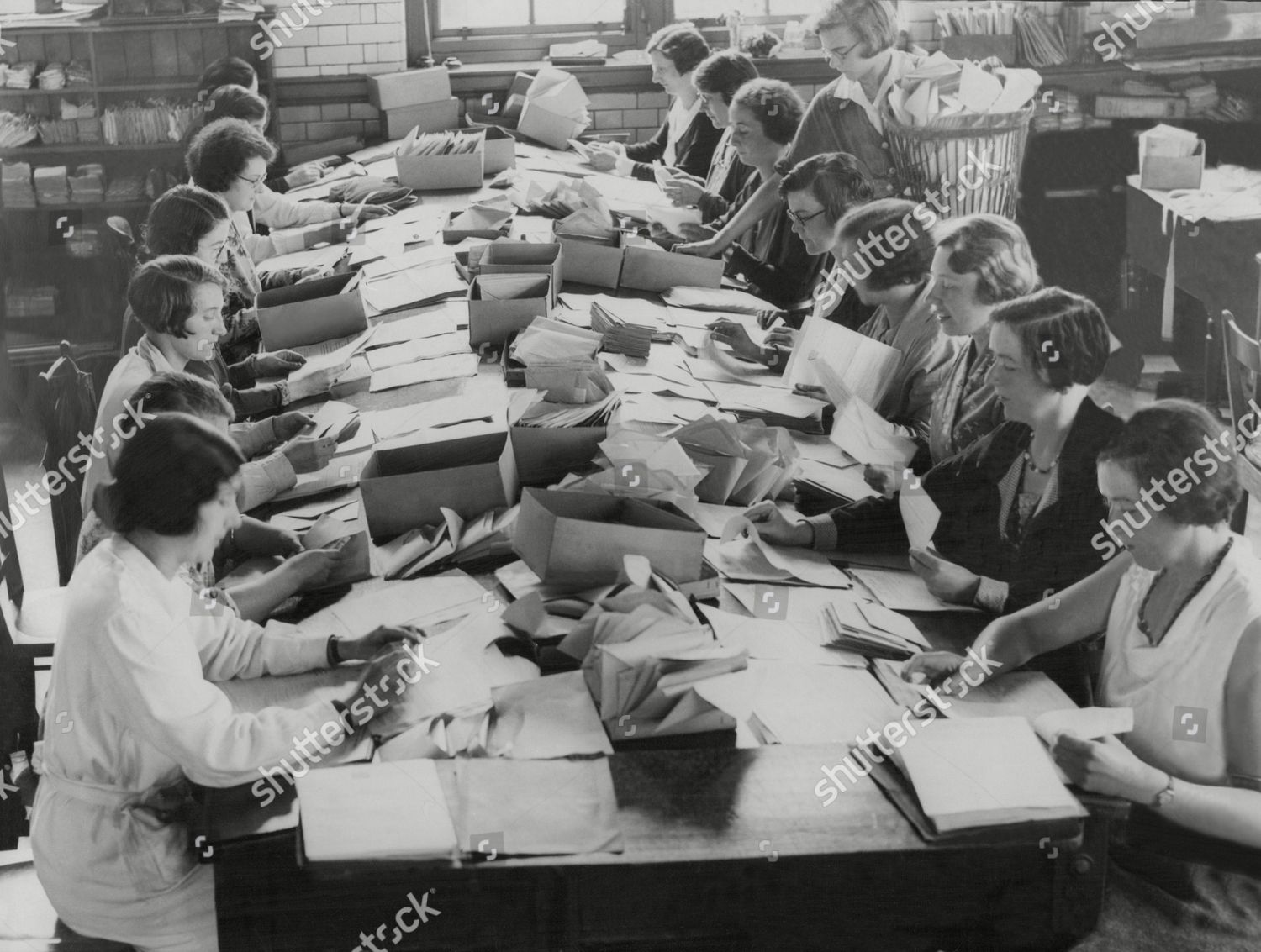 Employees Working On War Loan Conversion Editorial Stock Photo - Stock ...