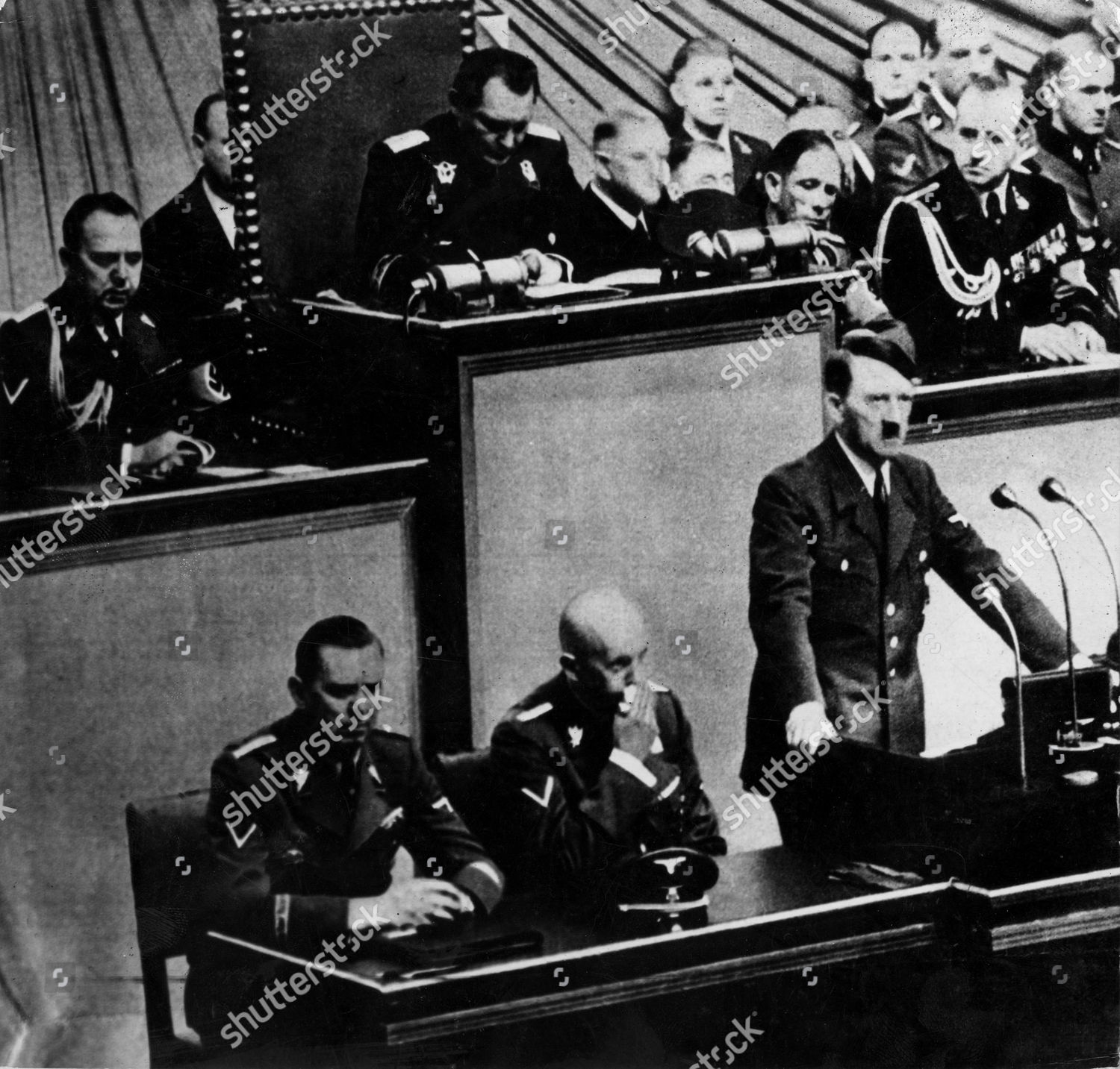 Adolf Hitler Speaking Reichstag Editorial Stock Photo - Stock Image ...